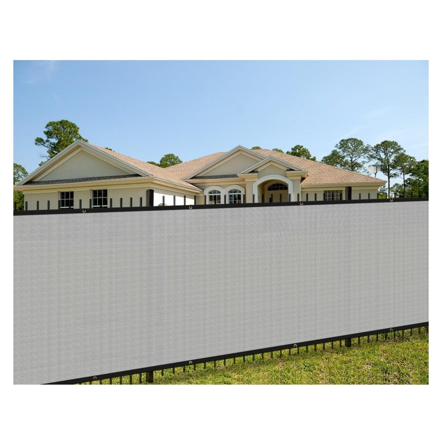 Unbranded 6 Ft x 40 Ft Gray Fence Screens, Heavy Duty Outdoor 150 GSM ...