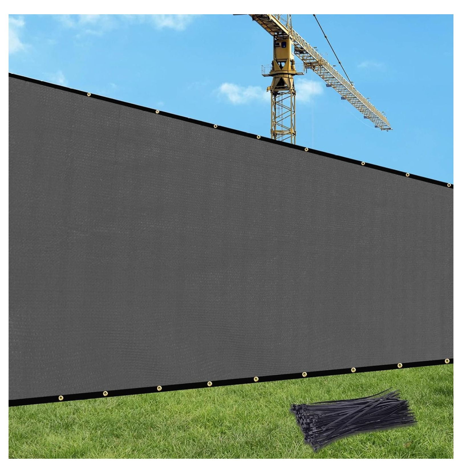 Privacy Fence Screen 8'x33' Dark Grey Outdoor 90% Visibility Blockage ...
