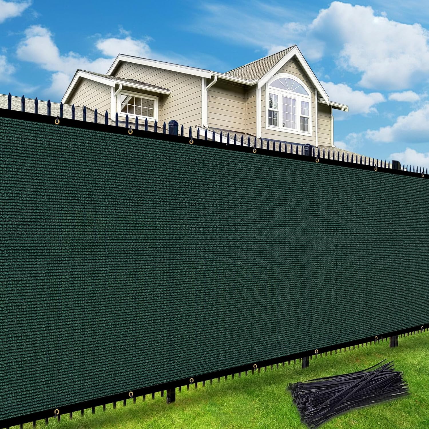Privacy Fence Screen 90% Visual Blockage 5'x50' Green Outdoor 170 GSM ...