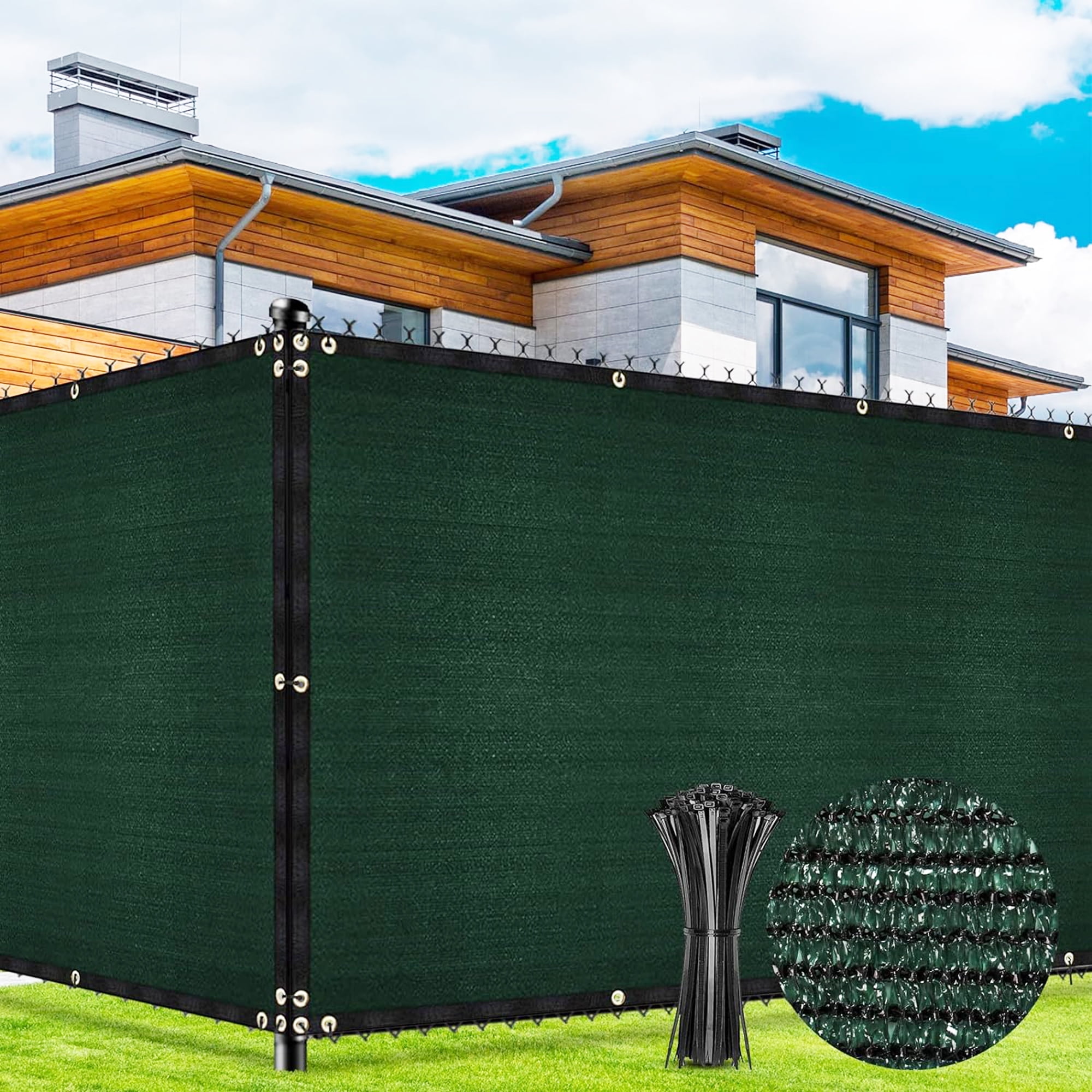 Privacy Fence Screen,Hengu 4x50FT Windscreen Copper Grommets,Privacy ...