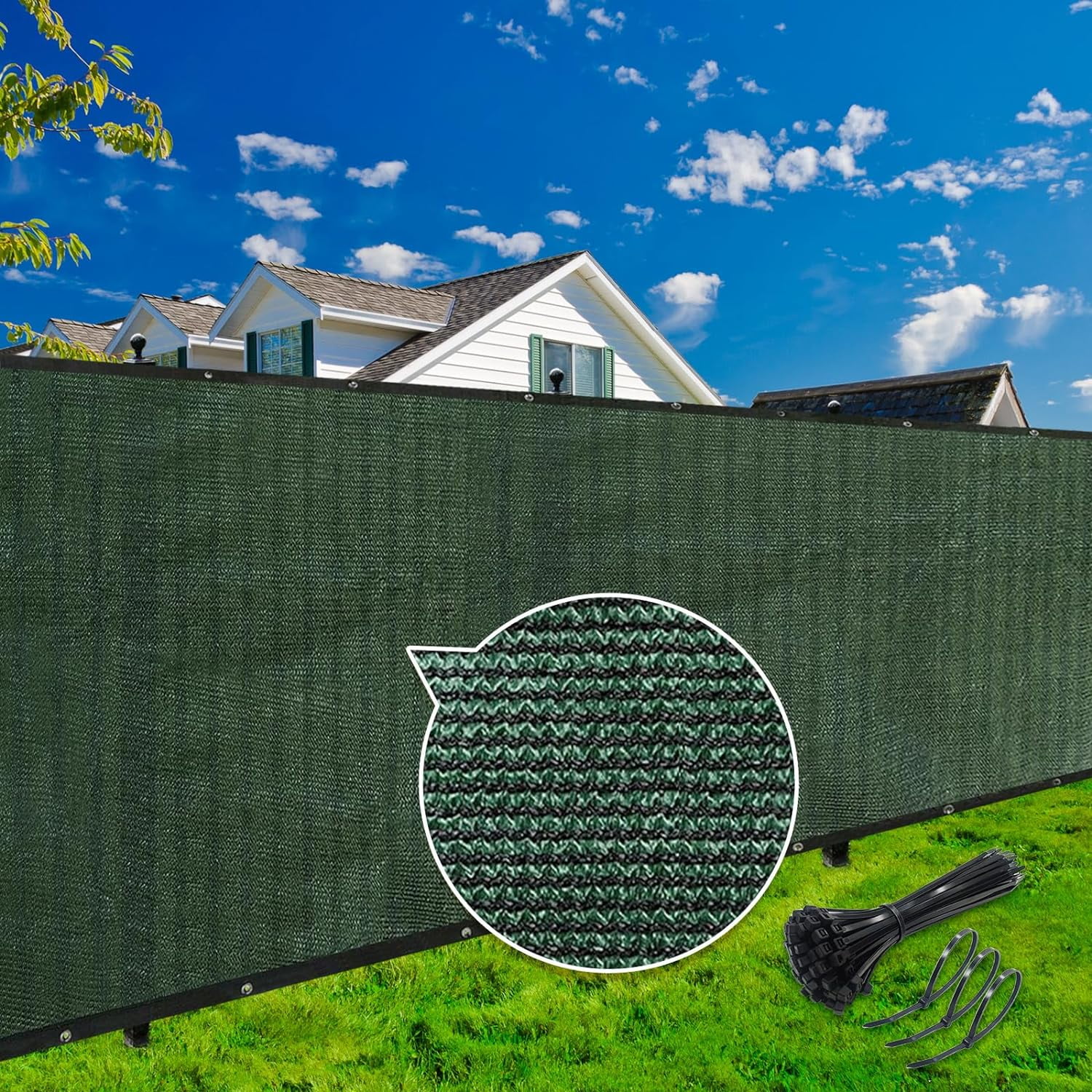 Privacy Fence Screen,Hengu 6x50FT Windscreen Copper Grommets,Privacy ...