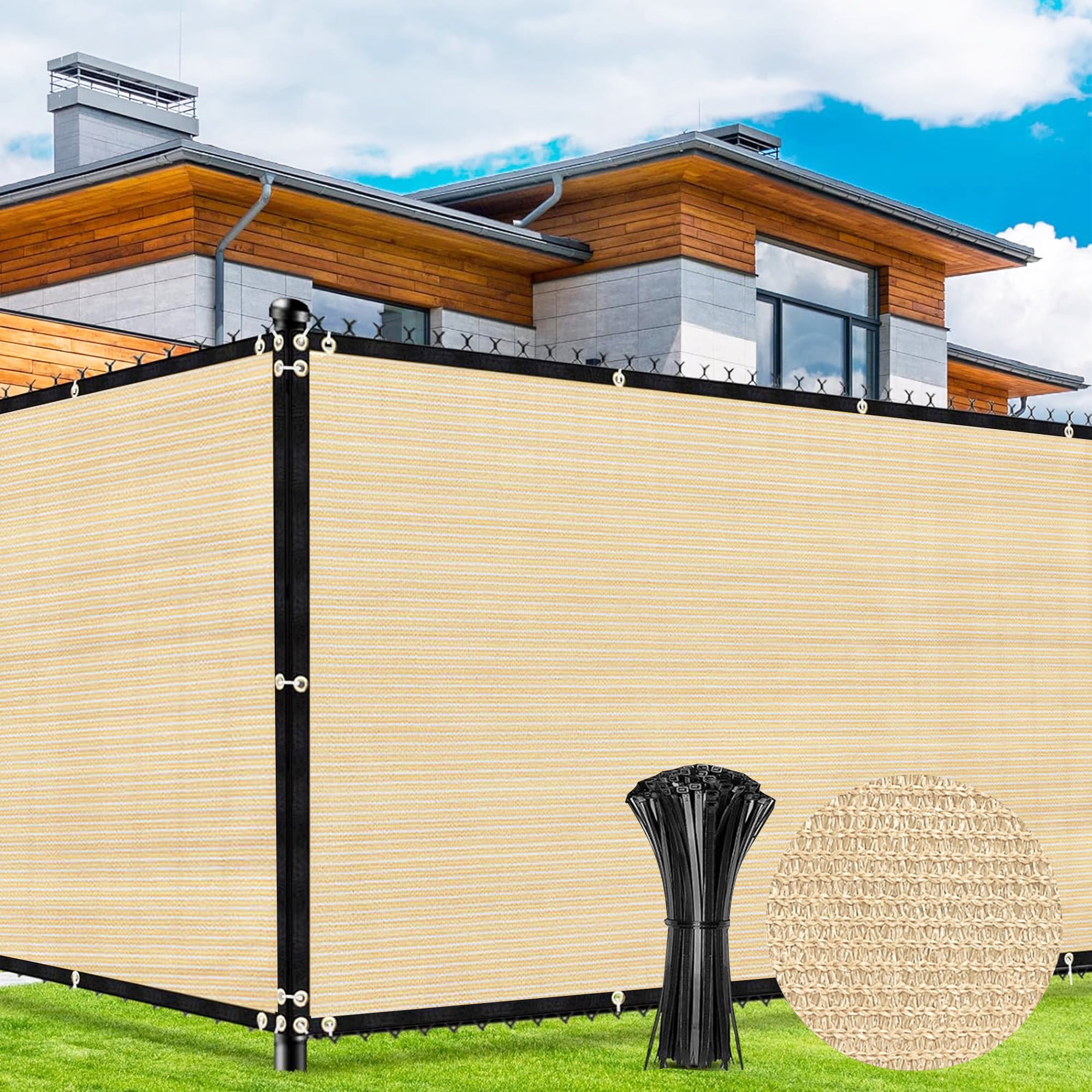 Privacy Fence Screen,Hengu 8x50FT Windscreen Copper Grommets,Privacy ...