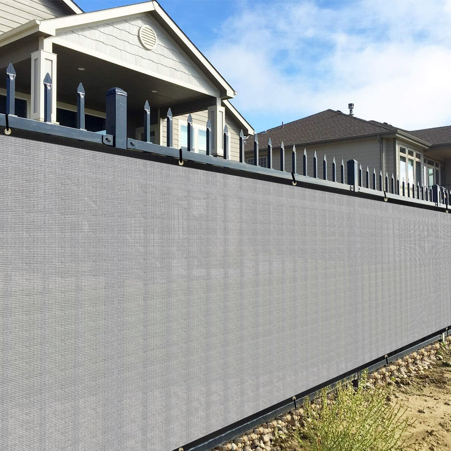 Privacy Fence Screens 5'x25' Sun Block Windscreen with Heavy Duty ...