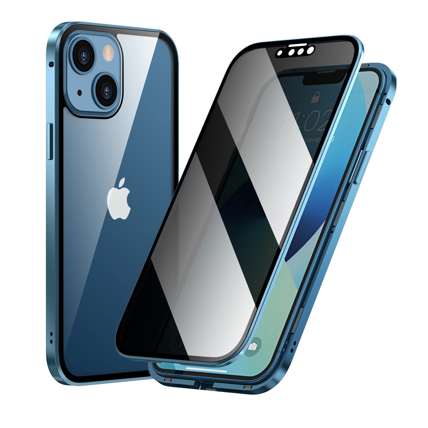 Privacy Magnetic Case for iPhone 14 Plus, Anti Peeping Clear Double ...
