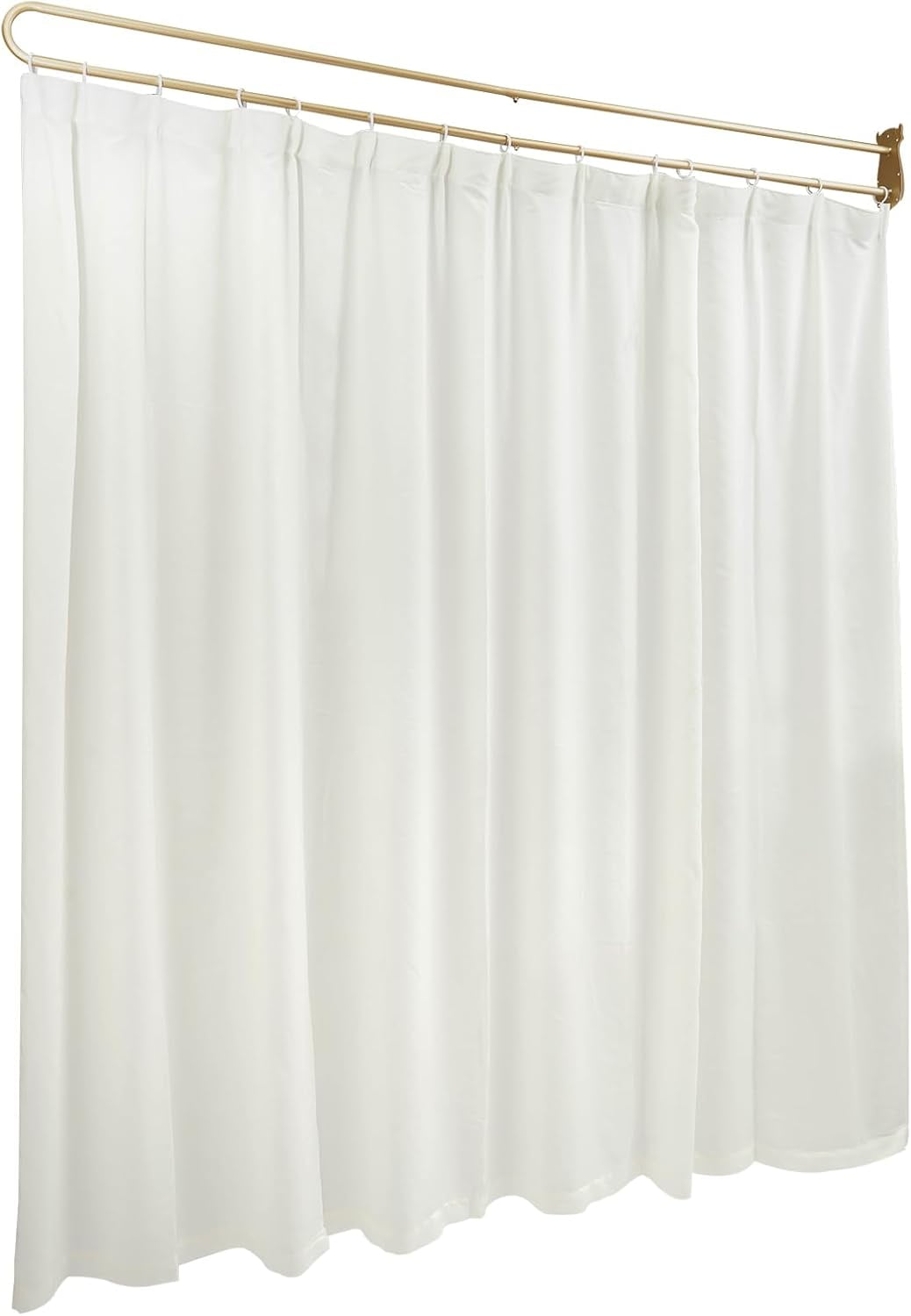 Privacy Partition Curtain, Wall Mounted Room Divider with U-Shape Rod 6 ...