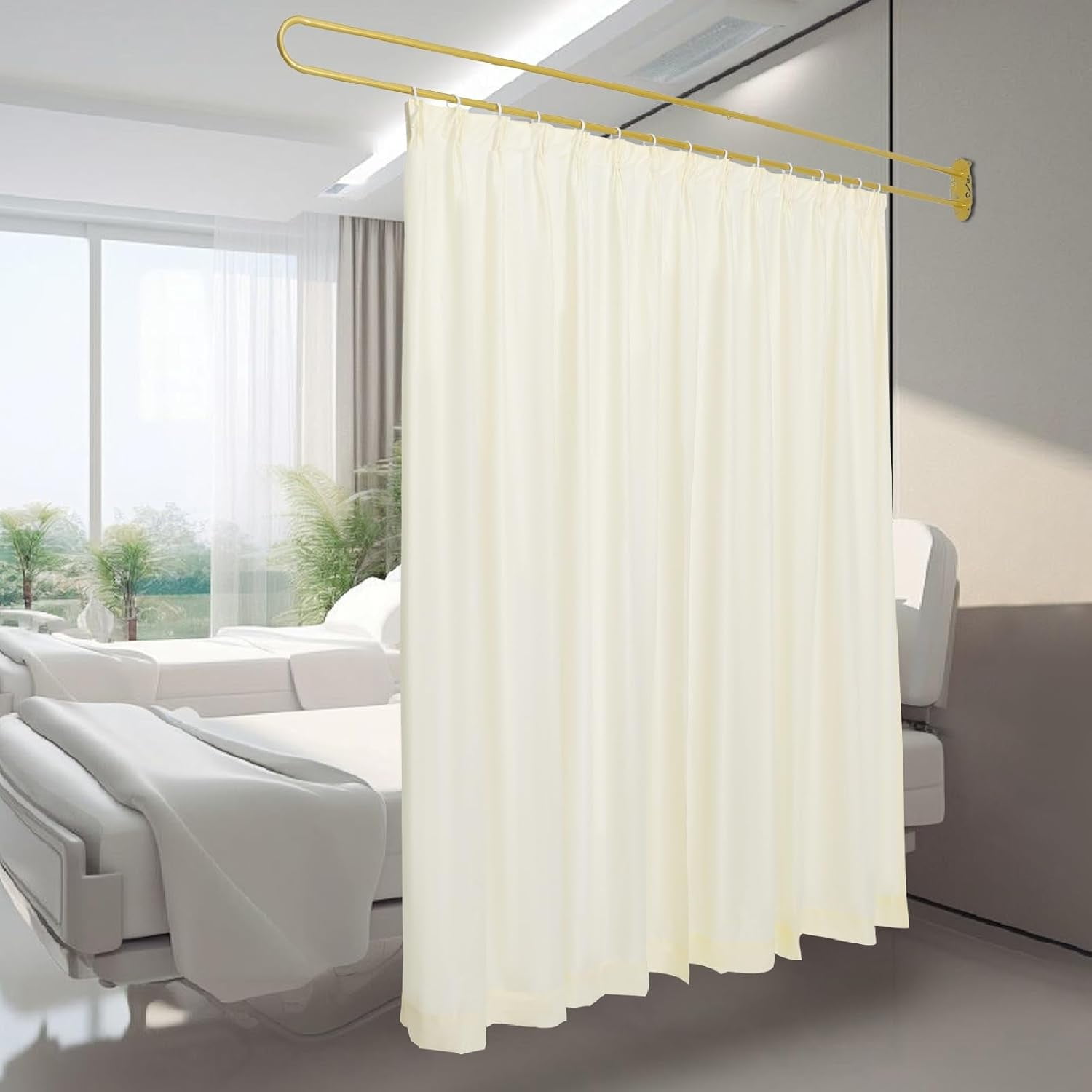 Privacy Partition Curtains, U-Shape Room Divider, Fitting Room Wall ...