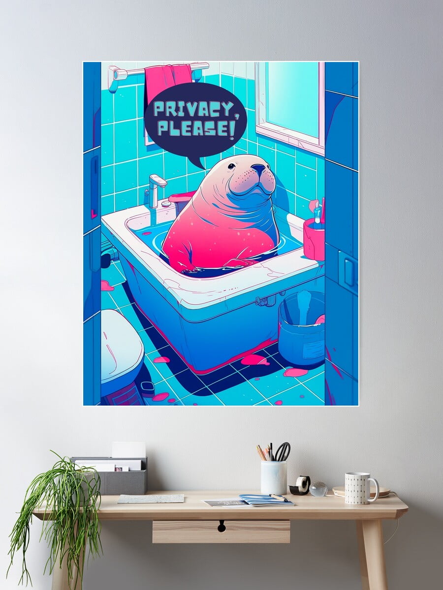 Privacy, Please! Poster Wall Art, Modern Wall Decor For Living Room ...