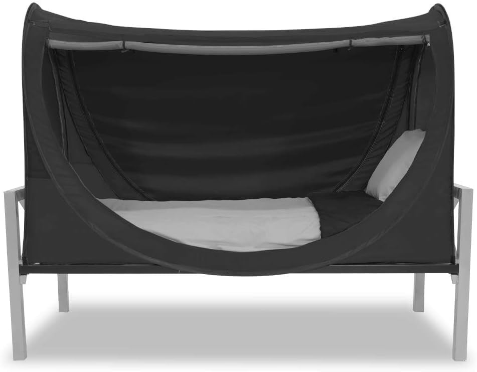 Privacy Pop up Bed Tent Bed Drapes (Black, Full) - Walmart.com