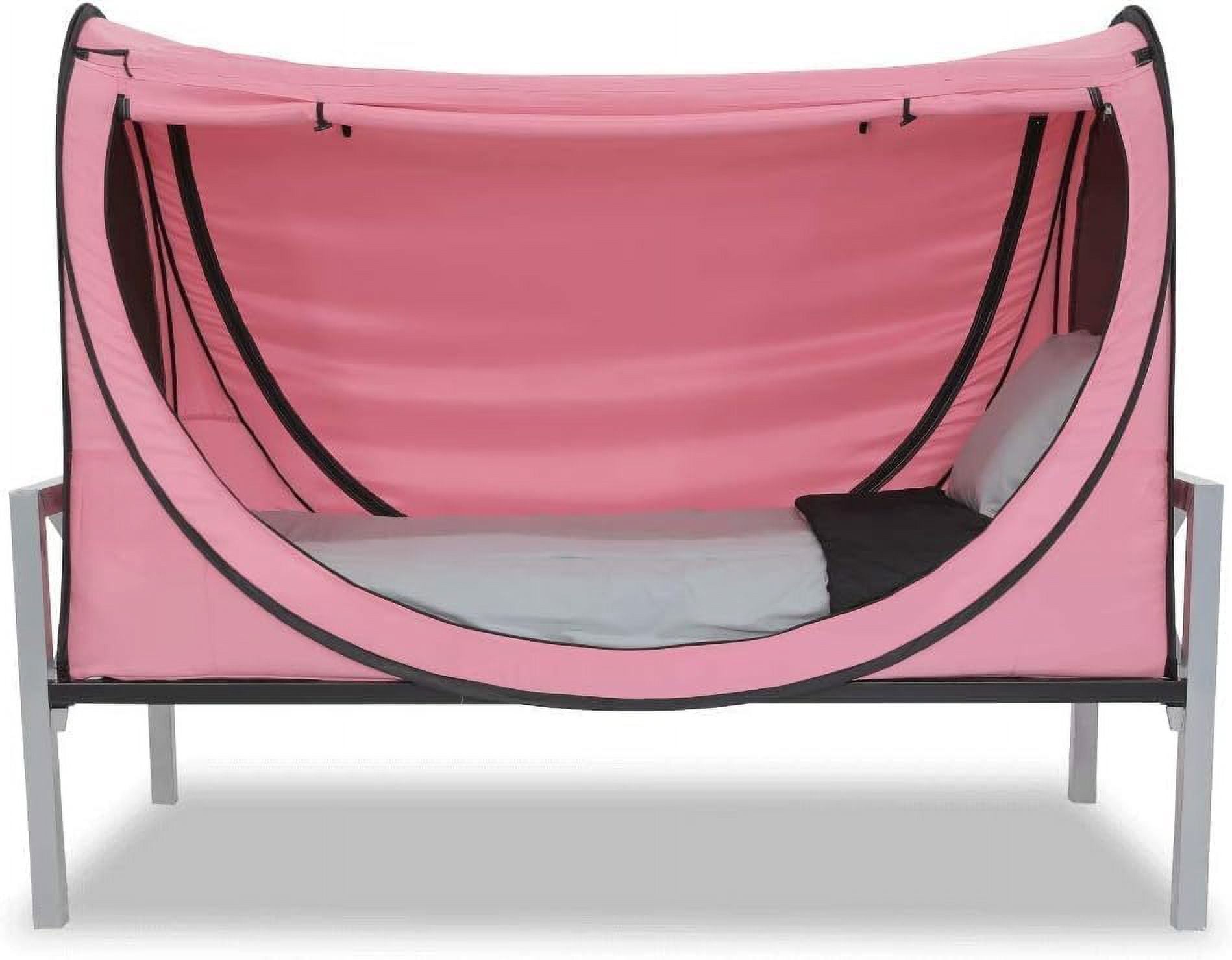 Privacy Pop up Bed Tent Bed Drapes (Pink, Queen) - Walmart.com