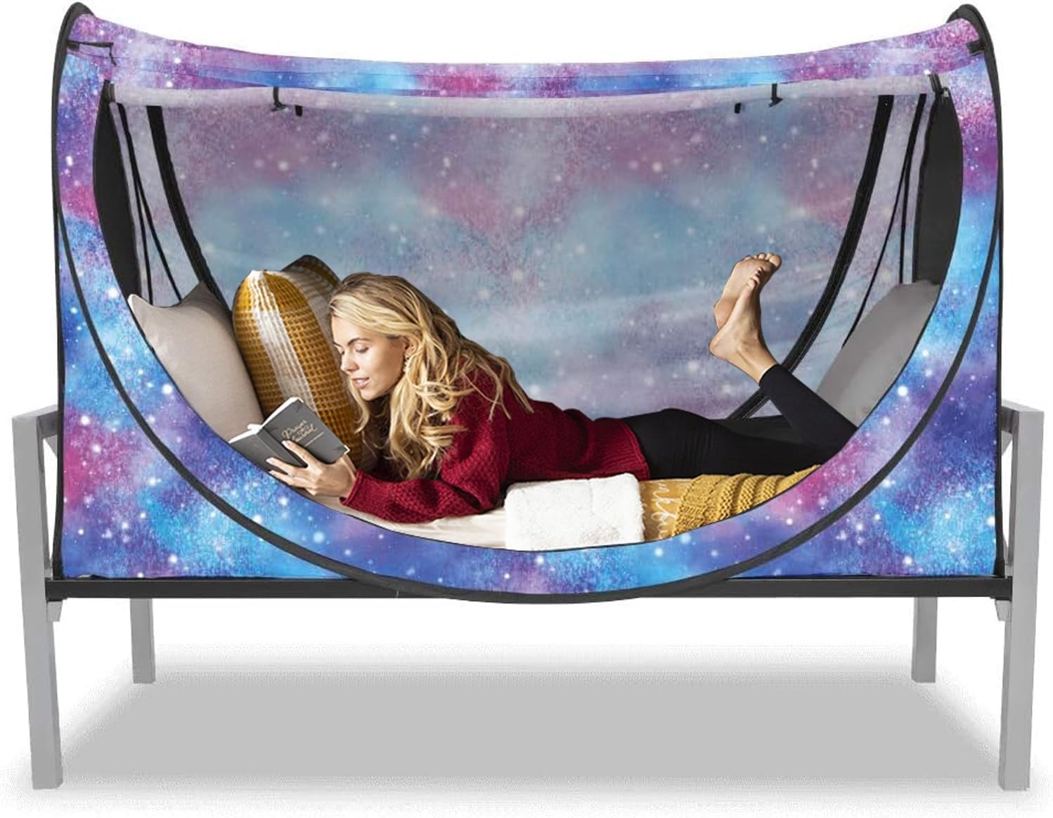 Privacy Pop up Bed Tent Bed Drapes (Unicorn Galaxy, Twin) - Walmart.com