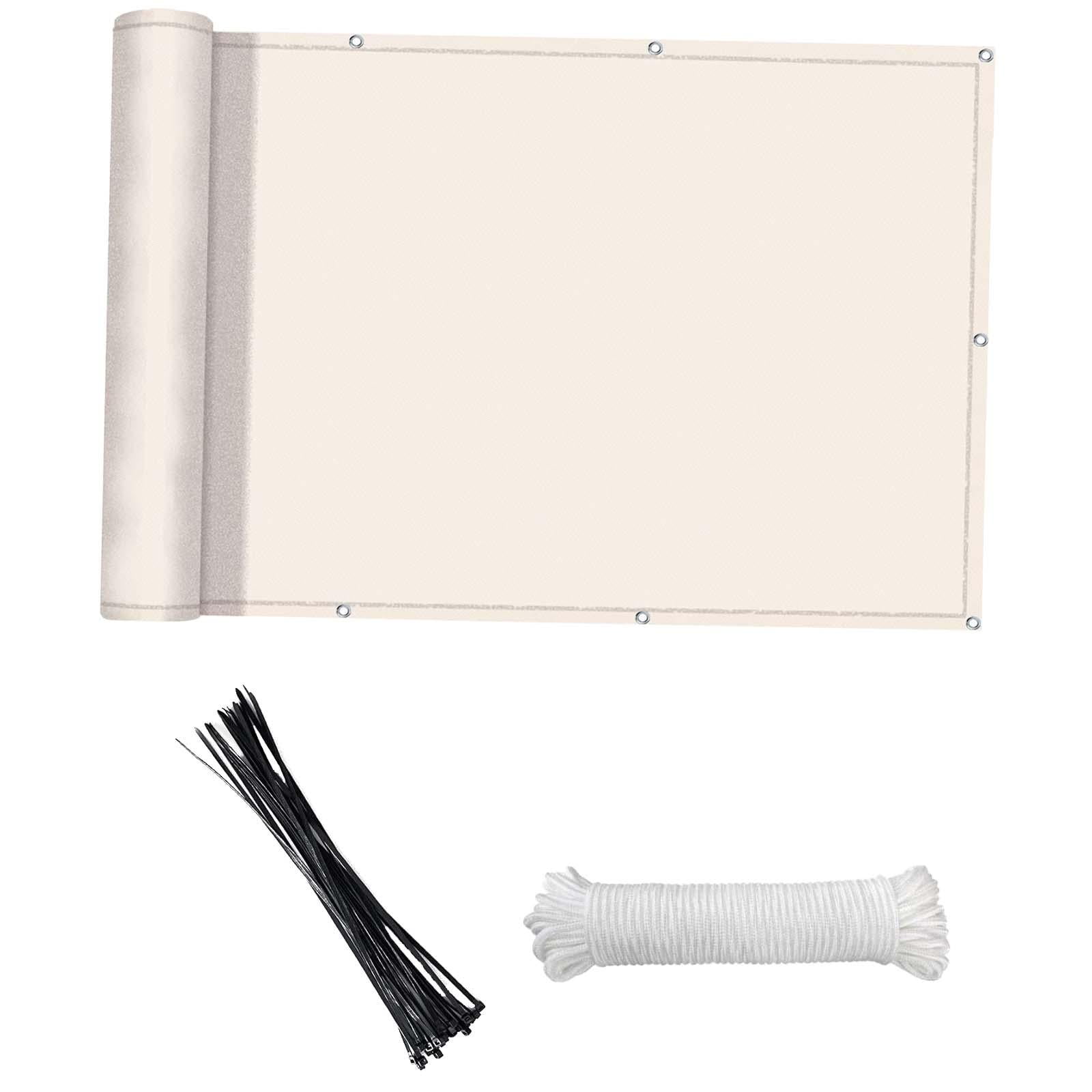 Outdoor Privacy Screen with Cable Ties, Weatherproof, for Balcony ...