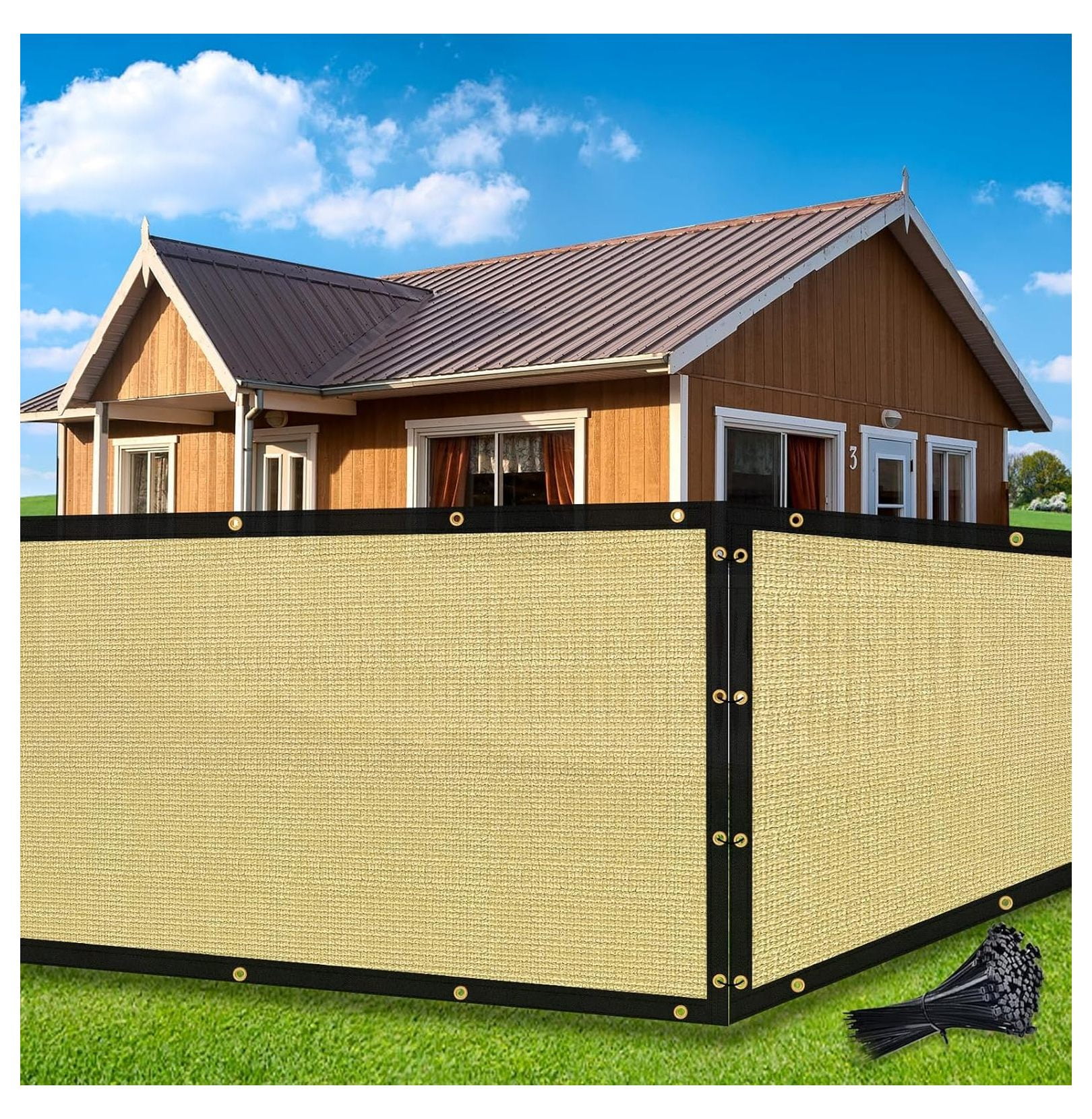 Privacy Screen Fence 4'x3'Customized Mesh Fencing Shade Cover with ...