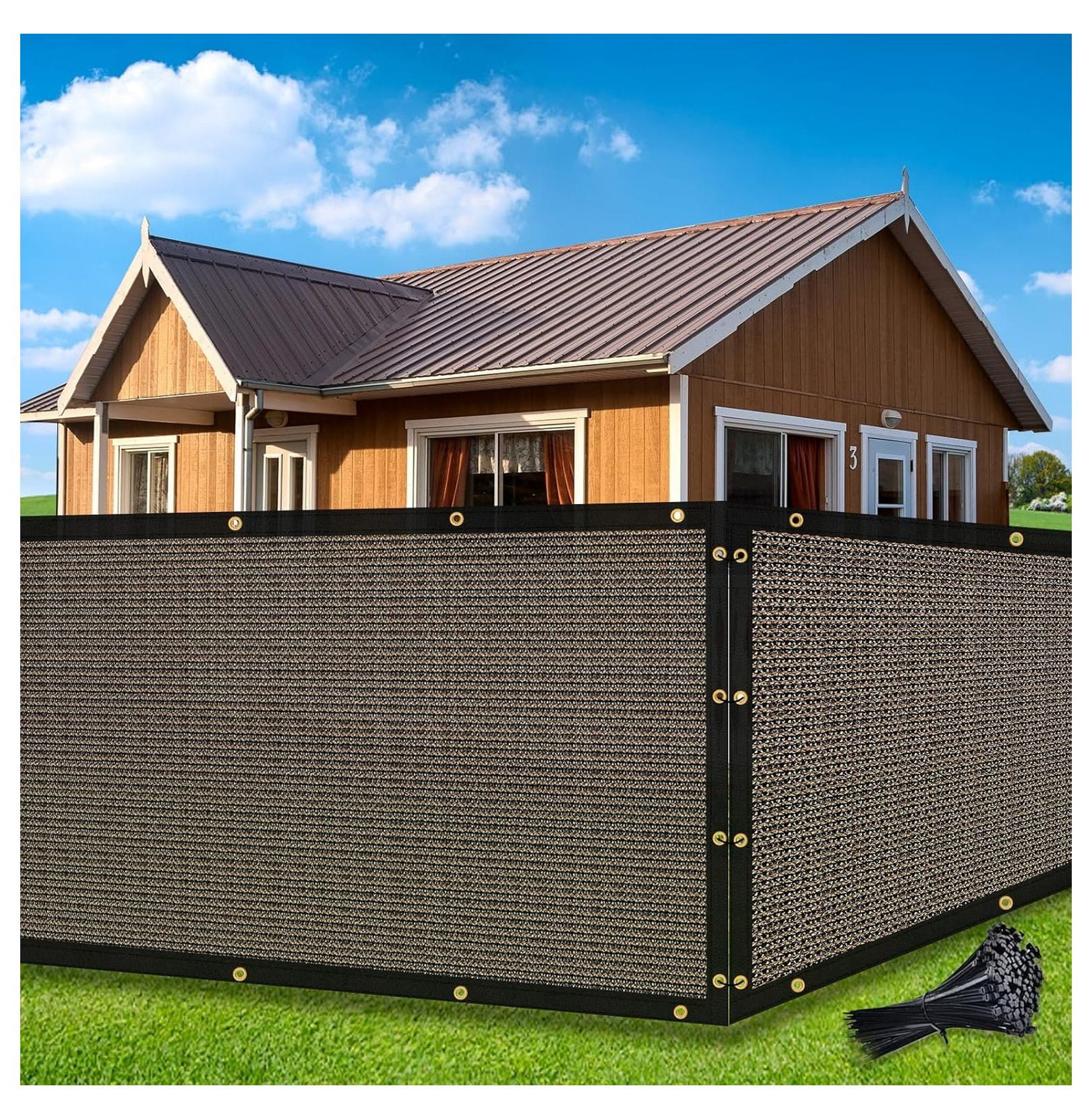 Privacy Screen Fence 4'x41'Customized Mesh Fencing Shade Cover with ...