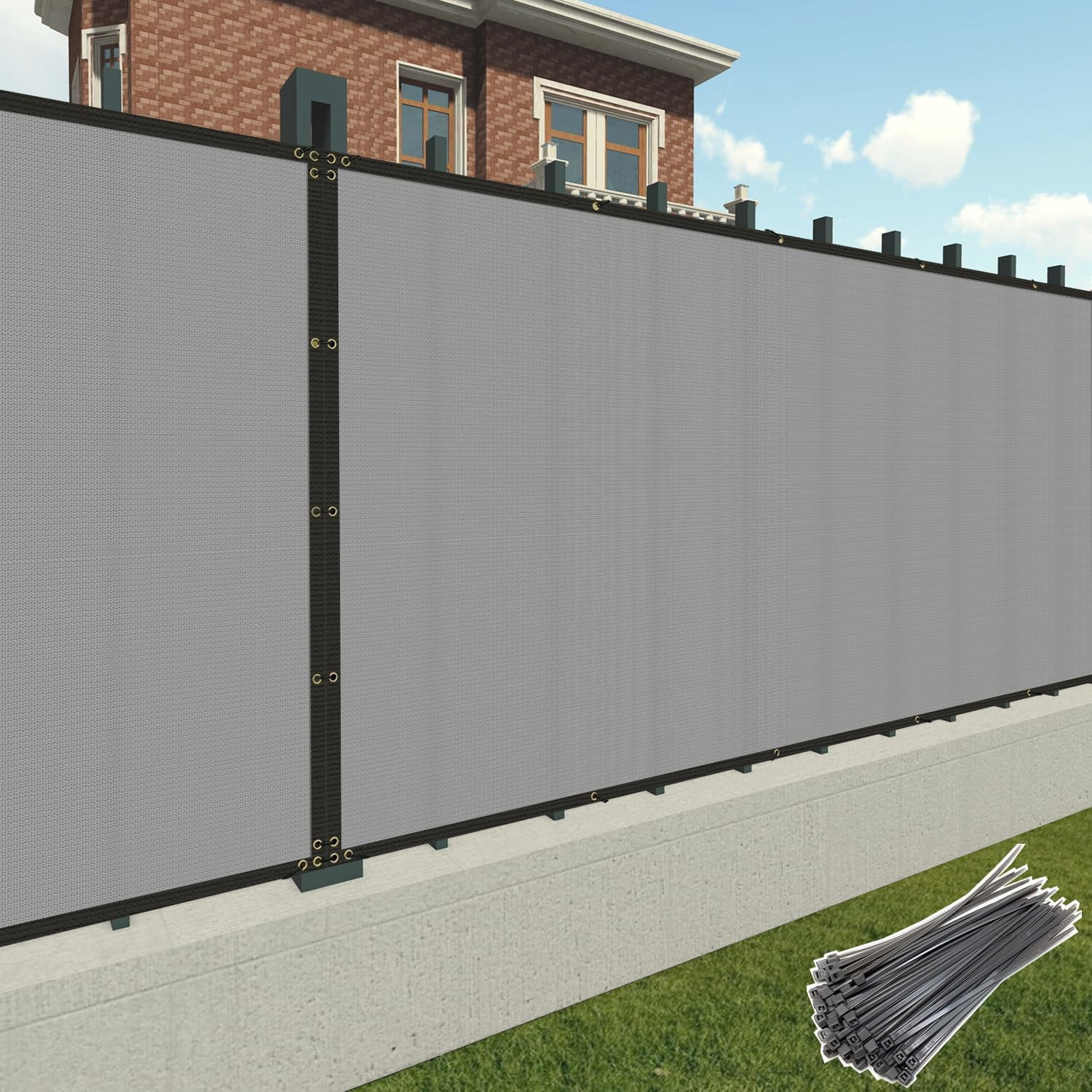 Privacy Screen Fence 5' x 3' Heavy Duty Fence Panels Mesh Shade Fencing ...