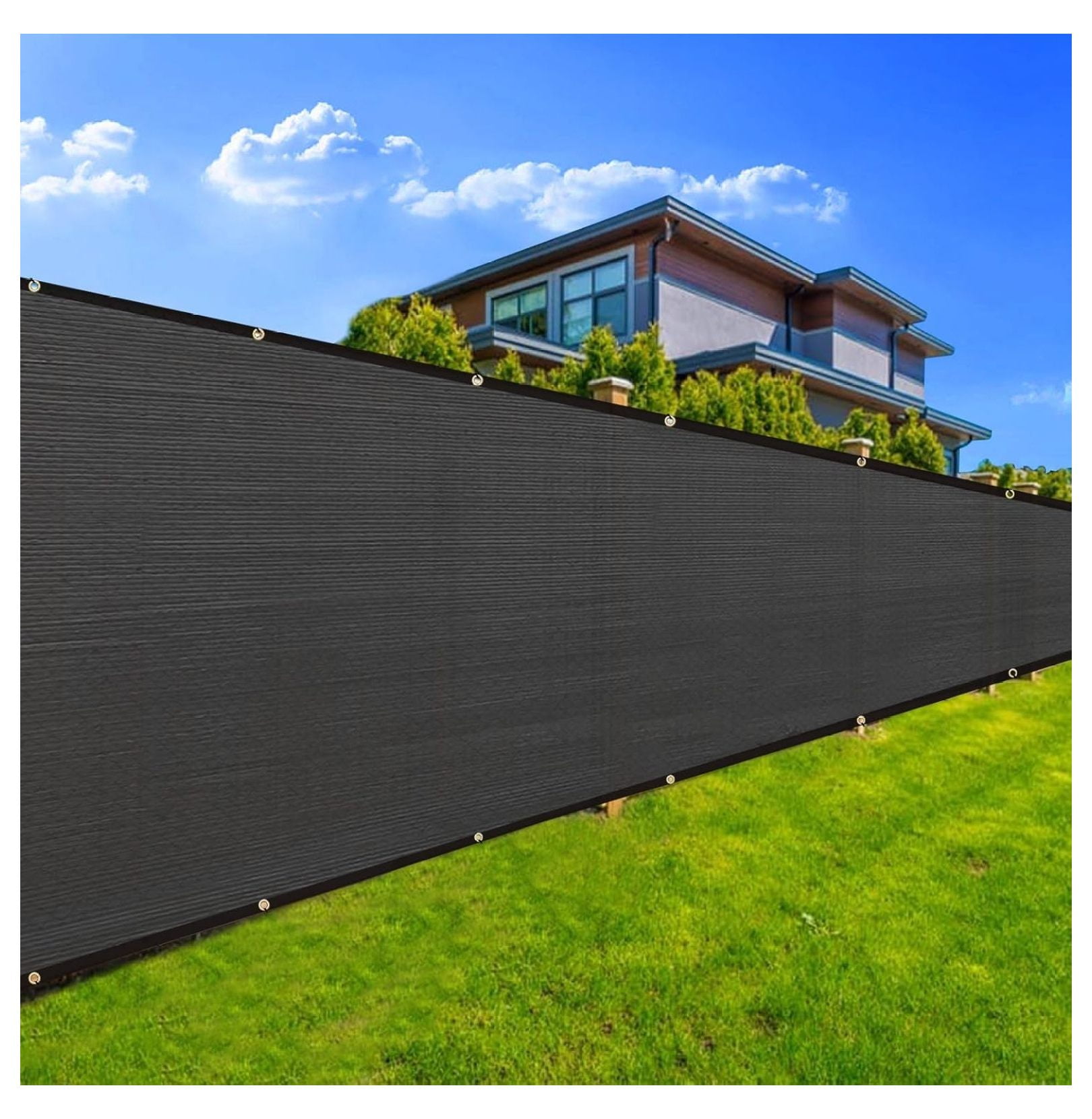 Privacy Screen Fence, 8ft x 50ft Heavy Duty 90% Blockage 170 GSM ...
