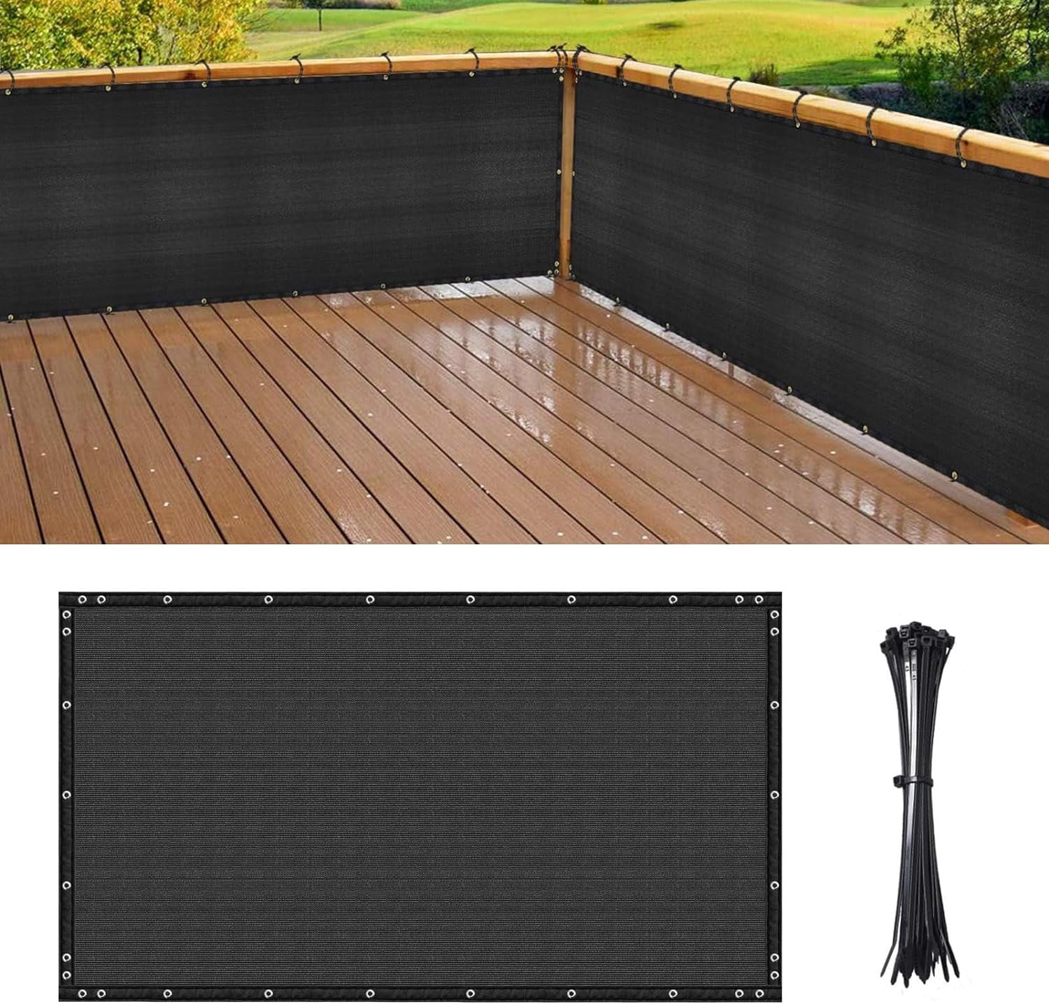Privacy Screen Fence Heavy Duty 185GSM Fencing Mesh Sun Shade Net Cover ...