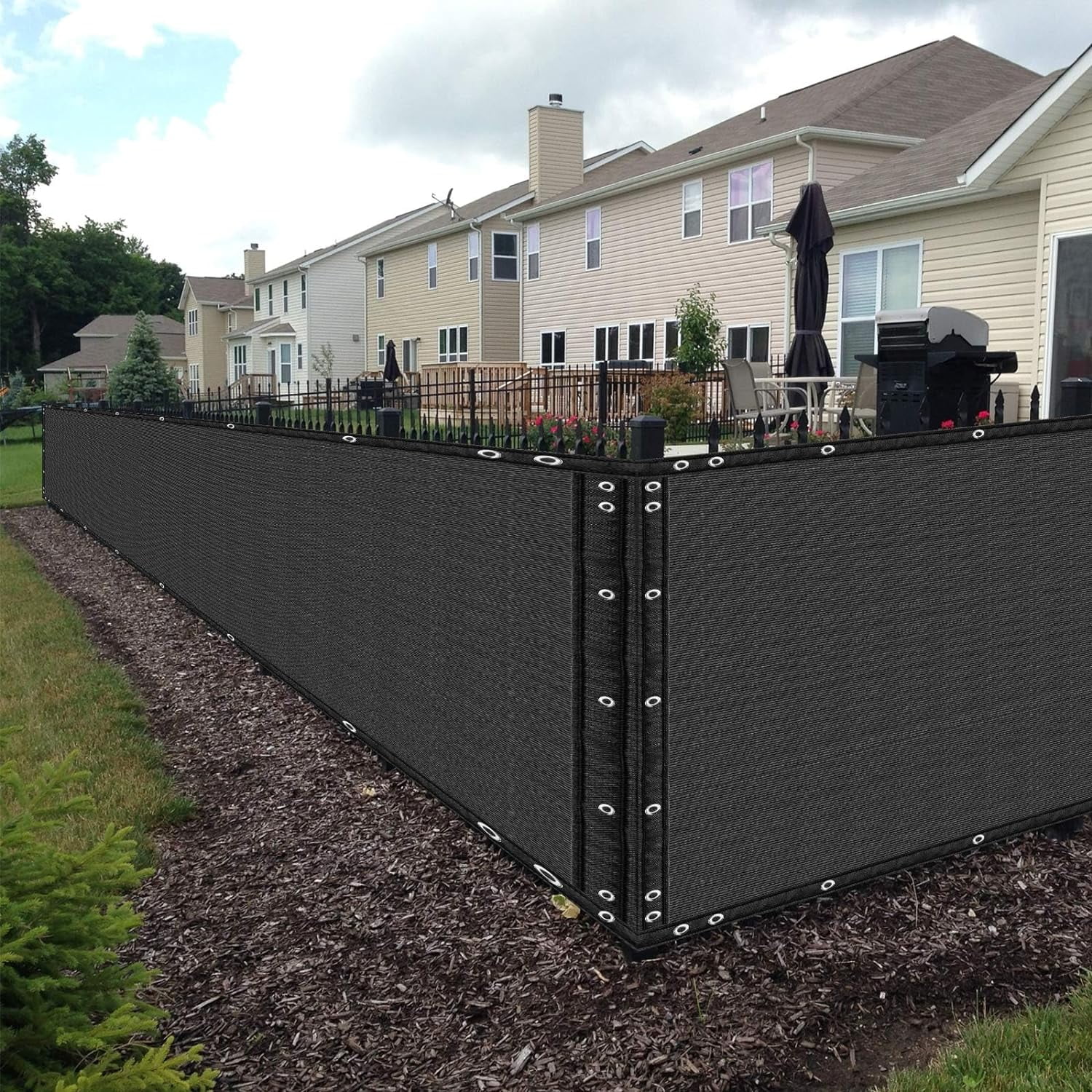 Privacy Screen Fence Heavy Duty 185GSM Fencing Mesh Sun Shade Net Cover ...