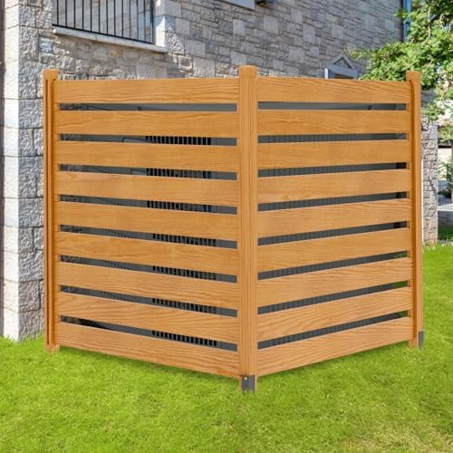 Privacy Screen Fence Outdoor 2 Panels, 38" W x 42" H Wood Air ...