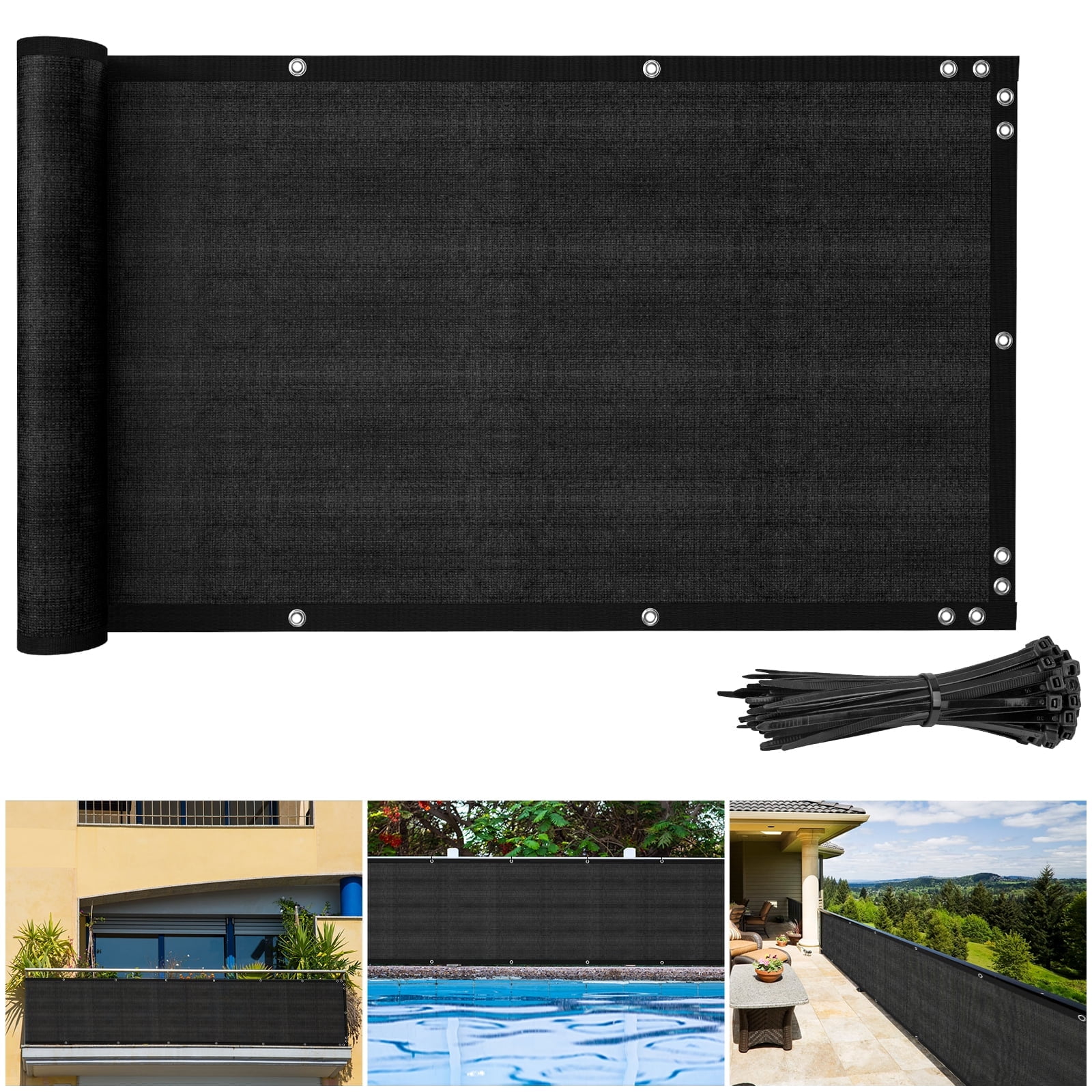Privacy Screen Fence, TKOOFN 3' x 10' Heavy Duty Windscreen Shade Cover ...