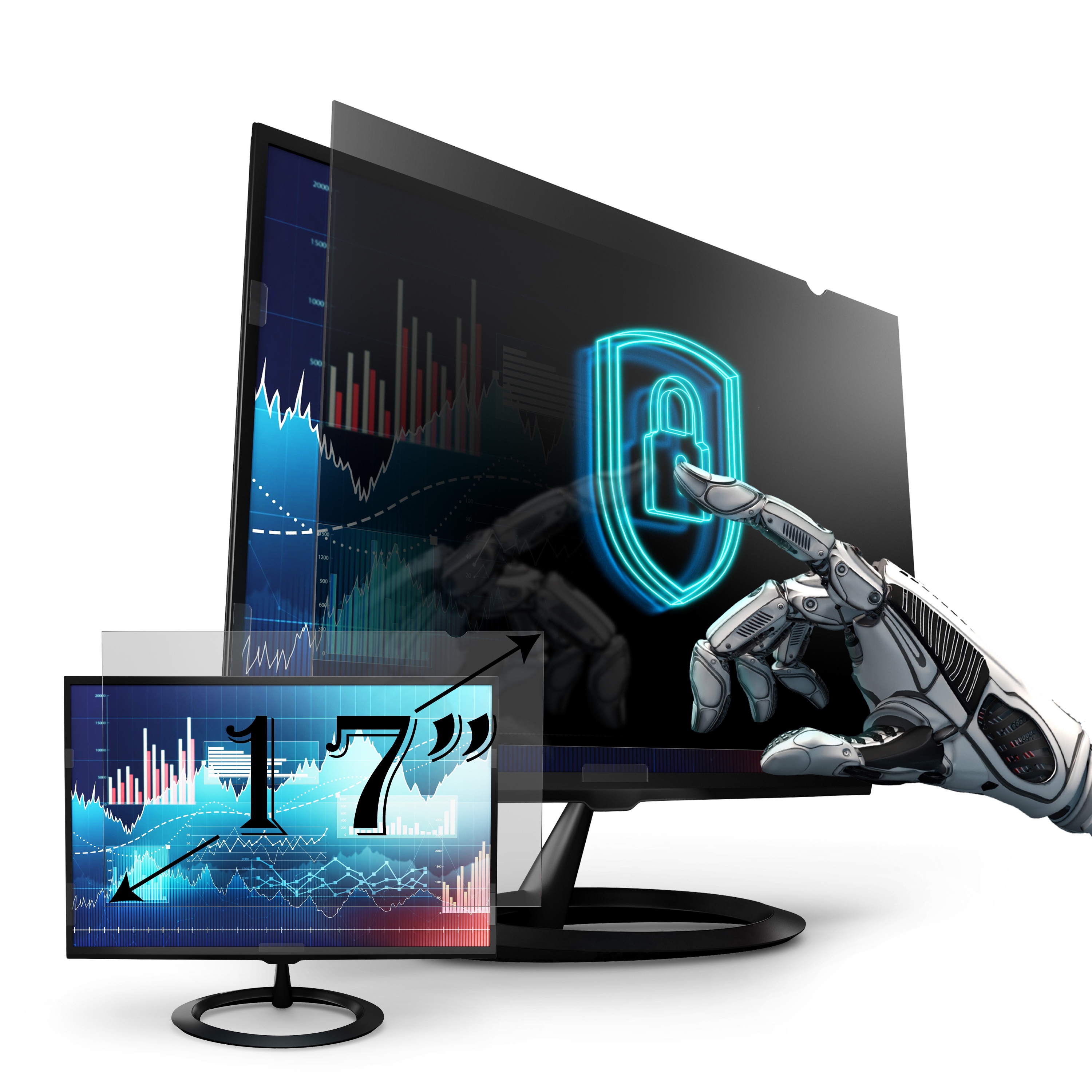 Privacy Screen Filter for 17 Inches Desktop Computer Square Monitor ...