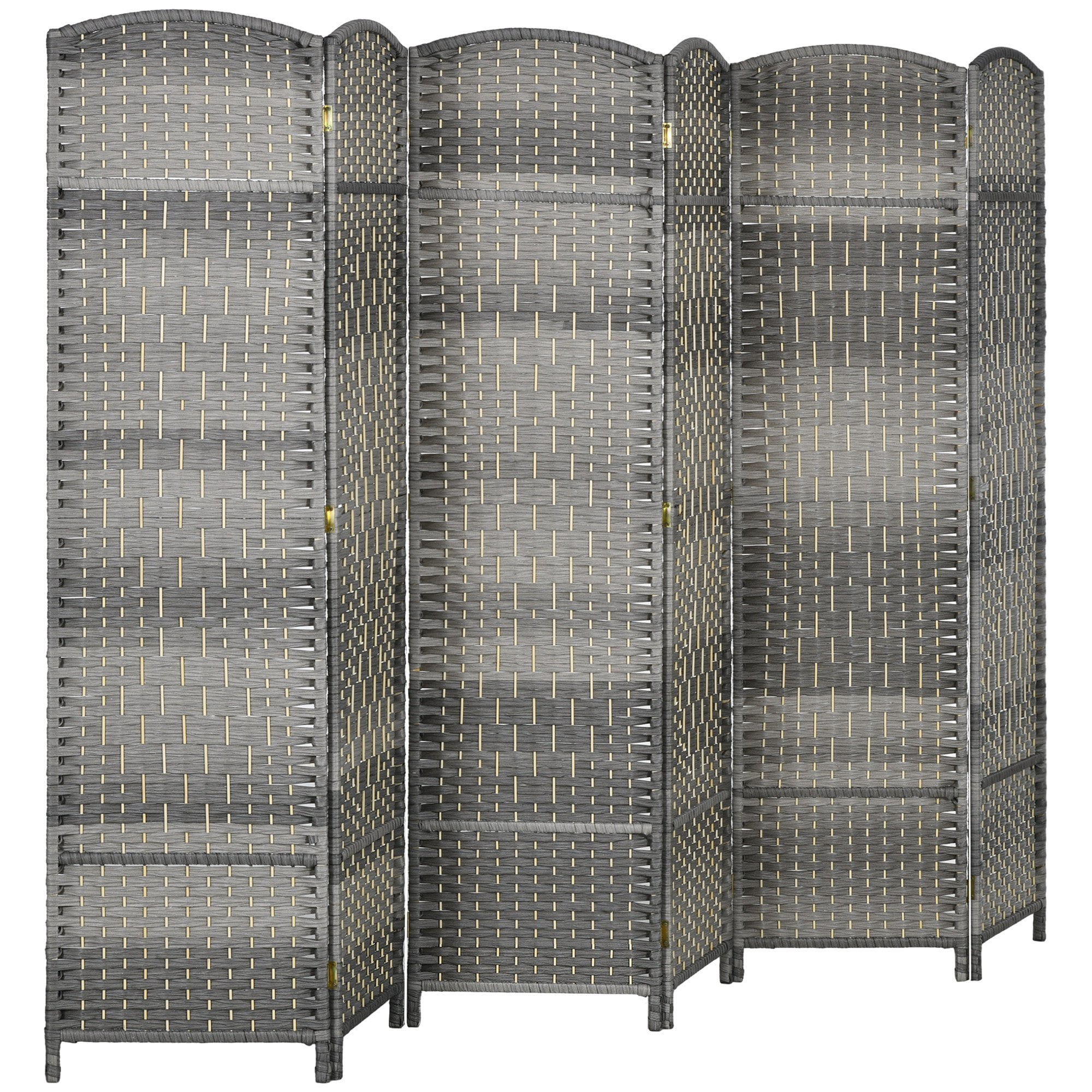 Privacy Screen HOMCOM 6 Panel Room Divider, 6' Tall Folding Privacy ...