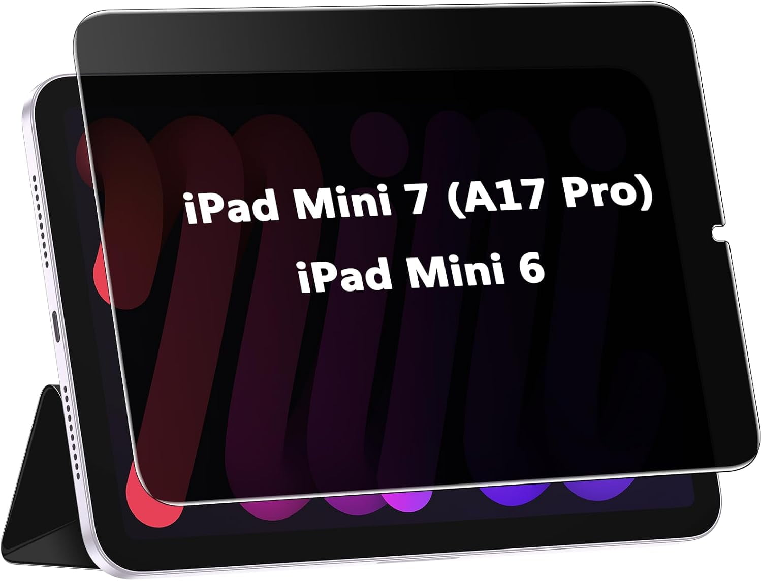Privacy Screen Protector for iPad Mini 7 (A17 Pro), Tempered Glass for ...