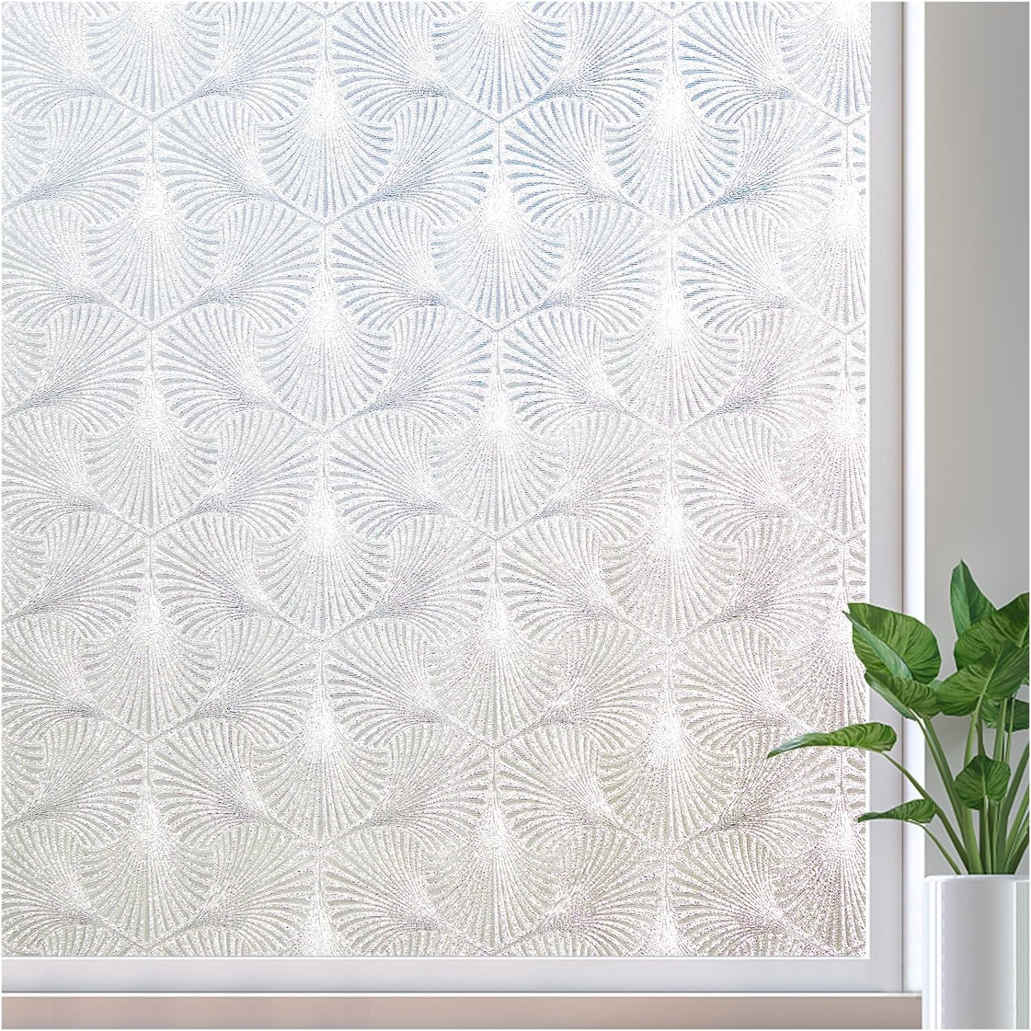 Privacy Window Film Decorative Bathroom Frosted Glass Window Sticker ...