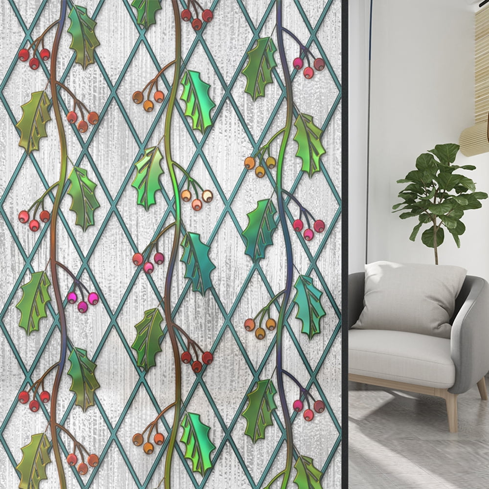 Privacy Window Film Decorative Frosted Glass Film Static Cling Opaque ...