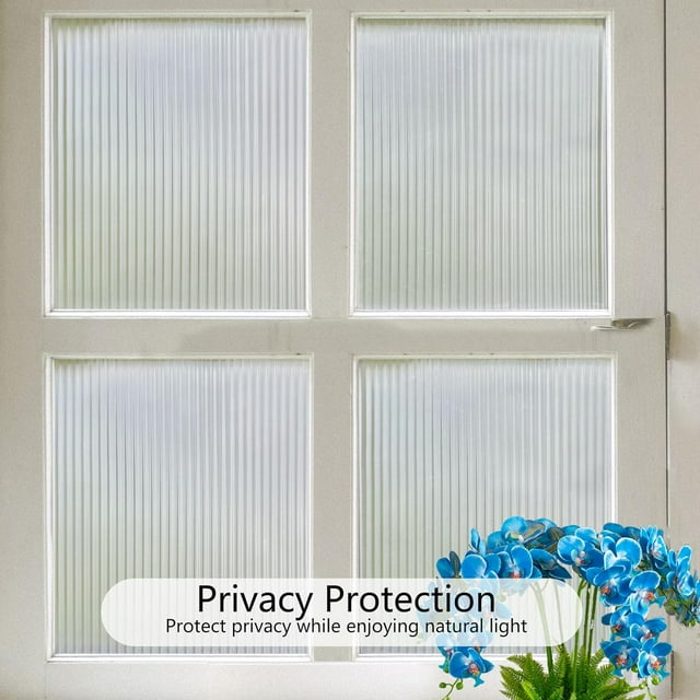Privacy Window Film, Fluted Glass Window Film, Frosted Window Cling ...
