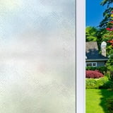 Privacy Window Film - Frosted Stained Glass Effect, Non-Adhesive Static ...
