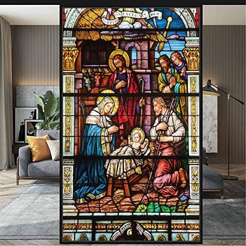 Privacy Window Film Nativity Stained Glass Saint Peter Catholic Church ...