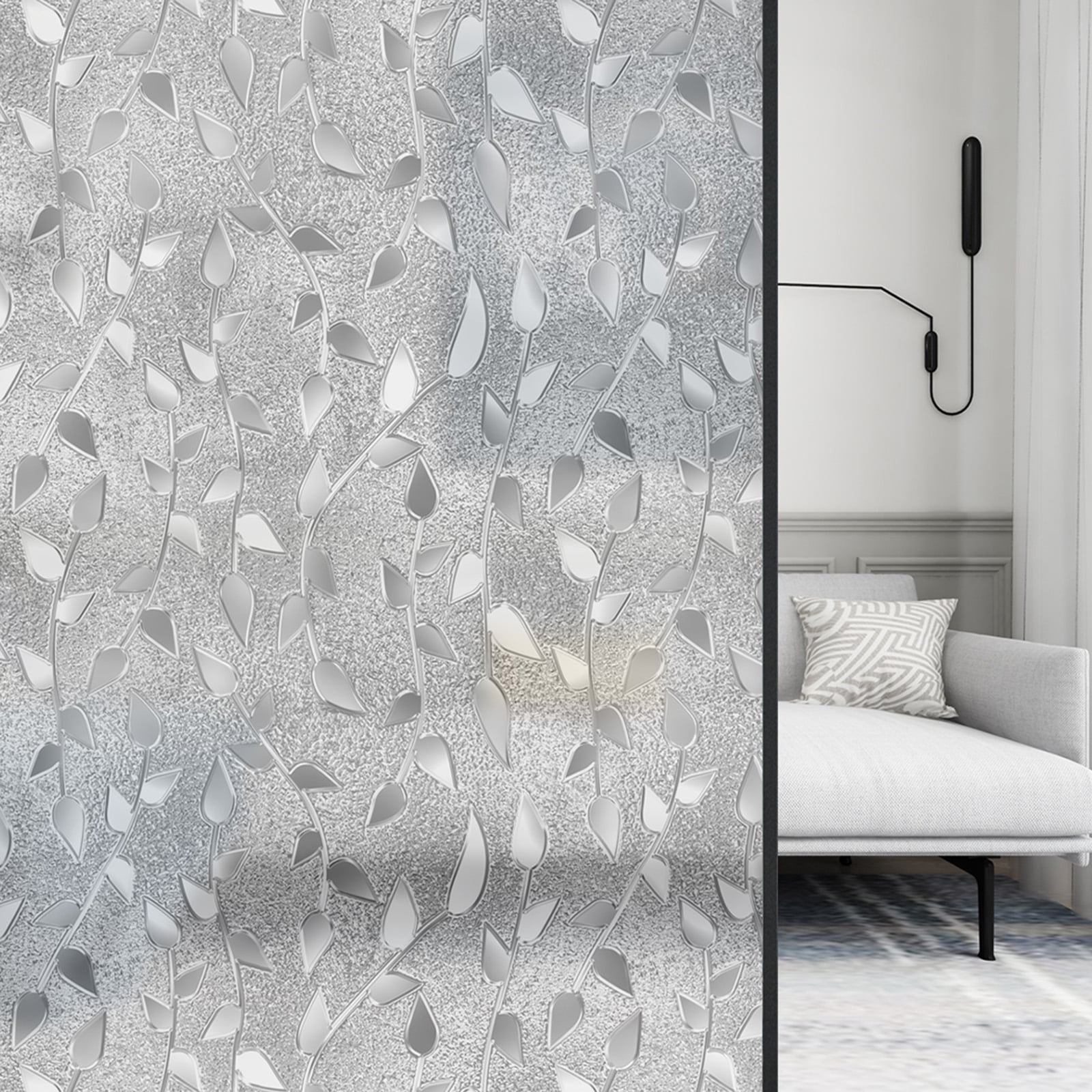 Privacy Window Film No Glue Frosted Glass Sticker for Home Office ...