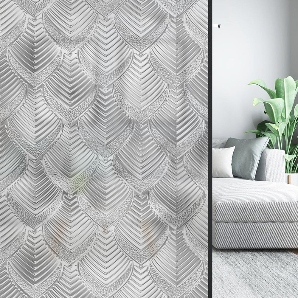 Privacy Window Film No Glue Frosted Glass Sticker for Home Office ...