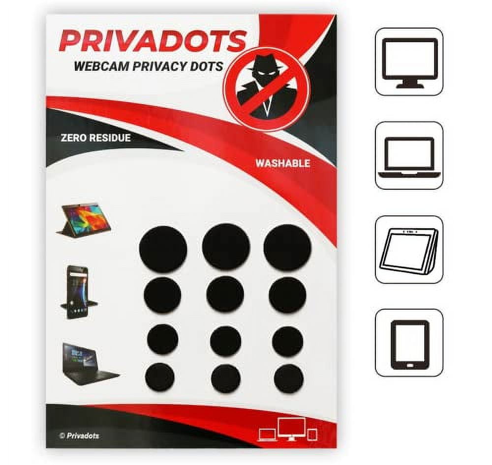 Privadots - Webcam Sticker Reusable, 0.02in Thin, Soft Surface, Camera ...