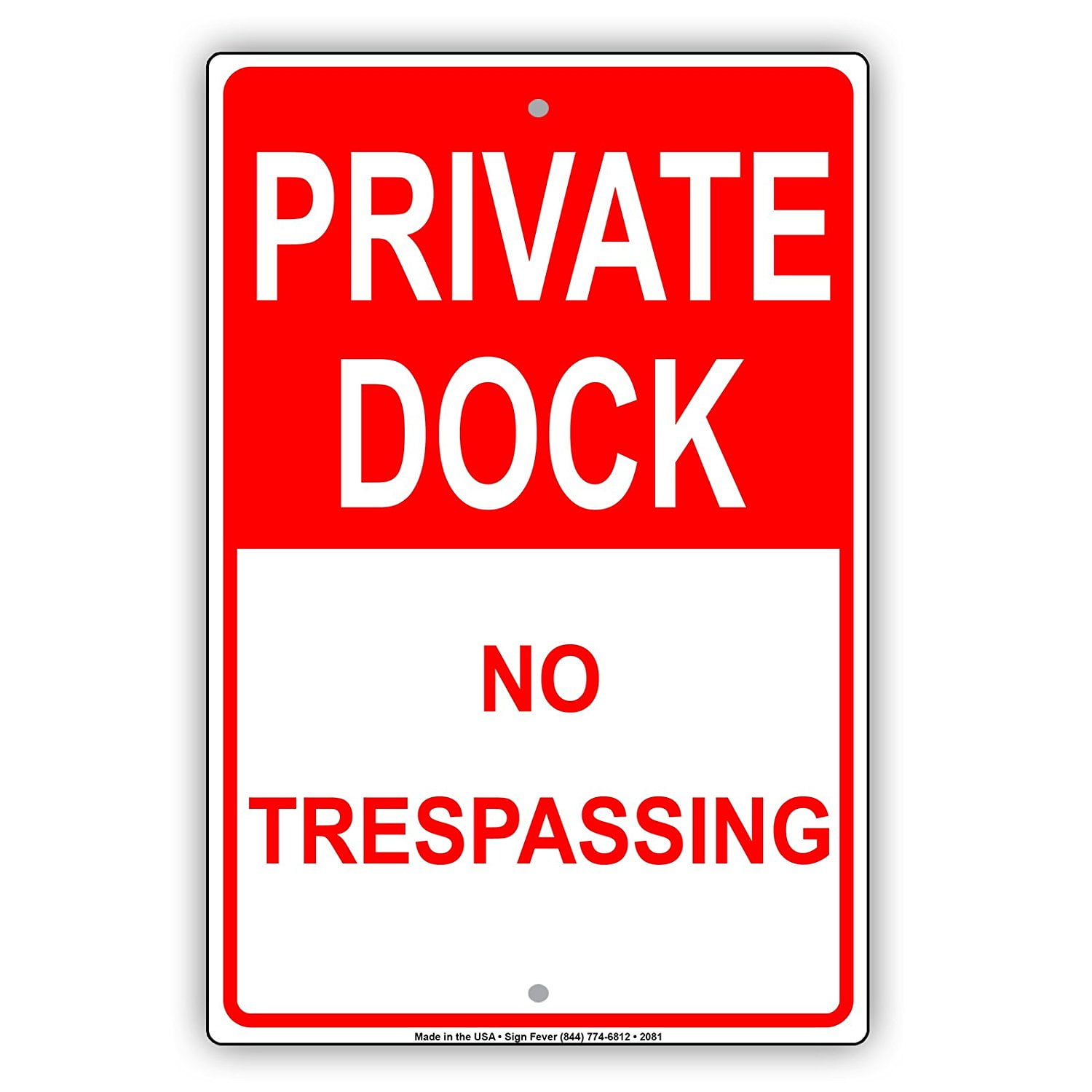 Private Dock No Trespassing No Landing Outdoor Restriction Caution ...