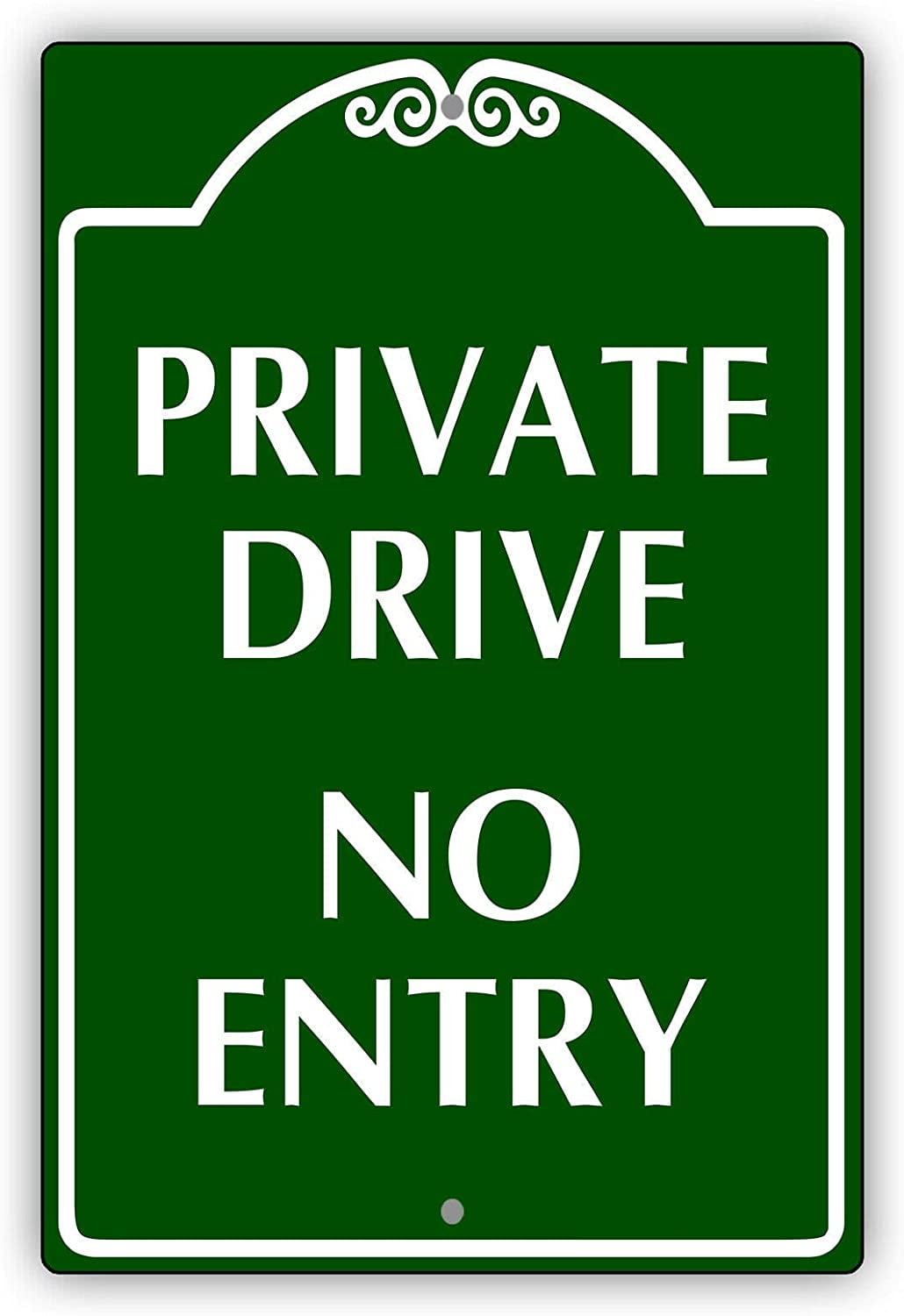 Private Drive No Entry Safety Unique Alert Notice Novelty Aluminum ...