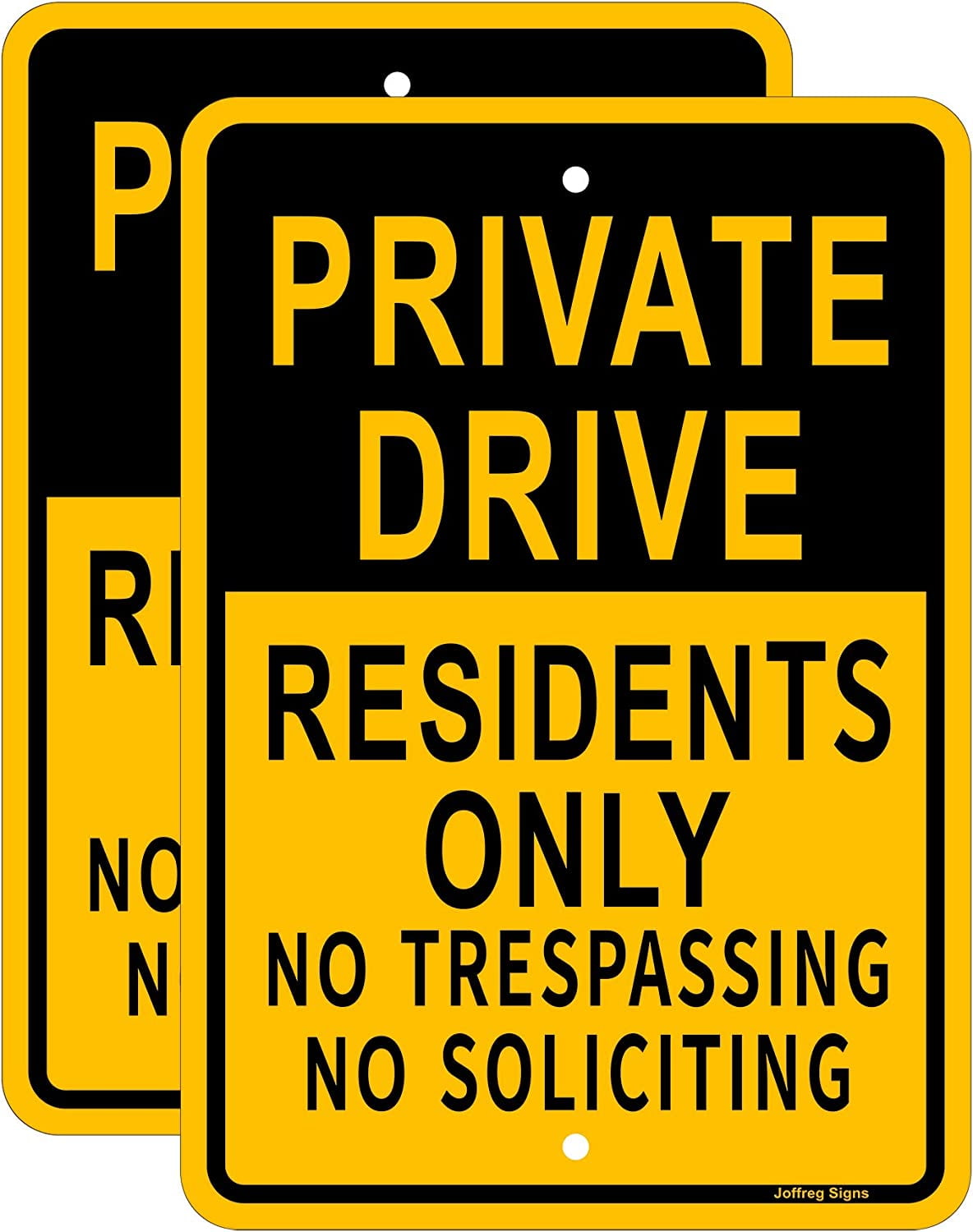 Private Drive Sign,No Trespassing No Soliciting Residents Only Sign,16 ...