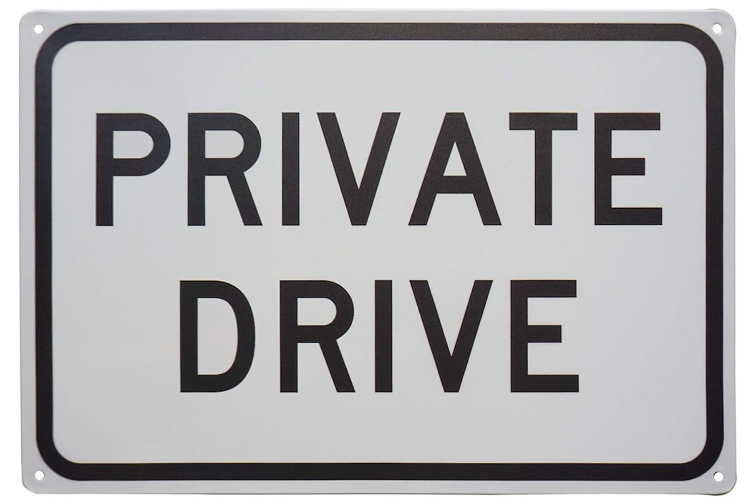 Private Drive Sign Road Driveway Signs Headlight on Warning Pole Base ...
