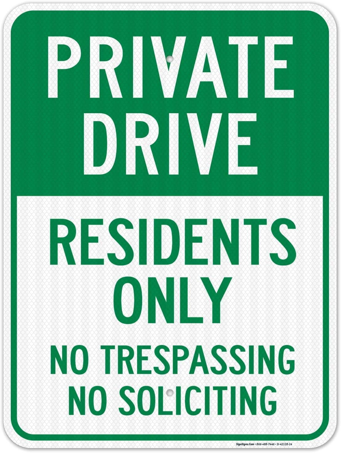 Private Drive Sign, No Trespassing No Soliciting Residents Only Sign ...