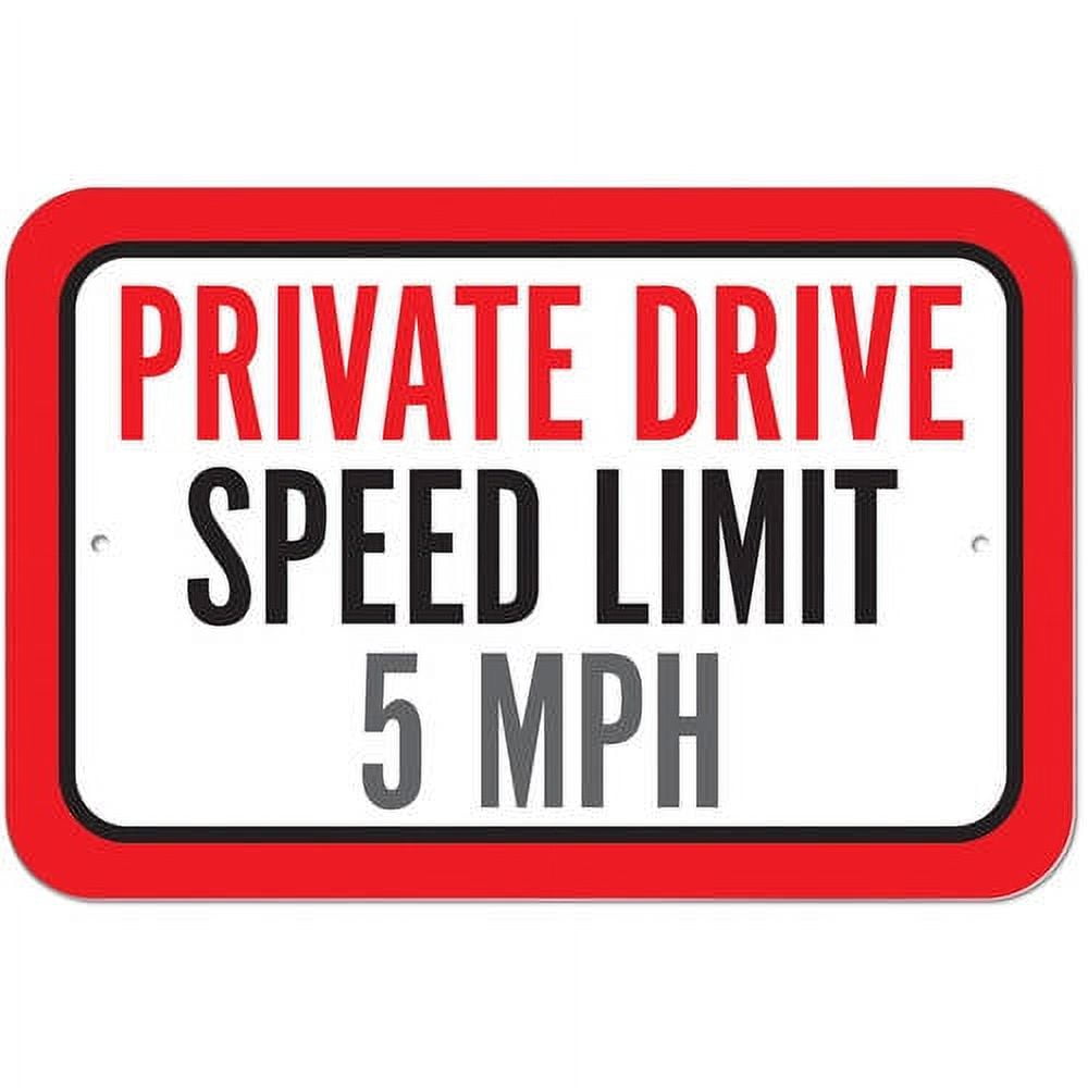 Private Drive Speed Limit 5 mph Sign - Walmart.com