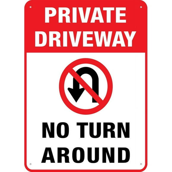 No Turn Around Signs