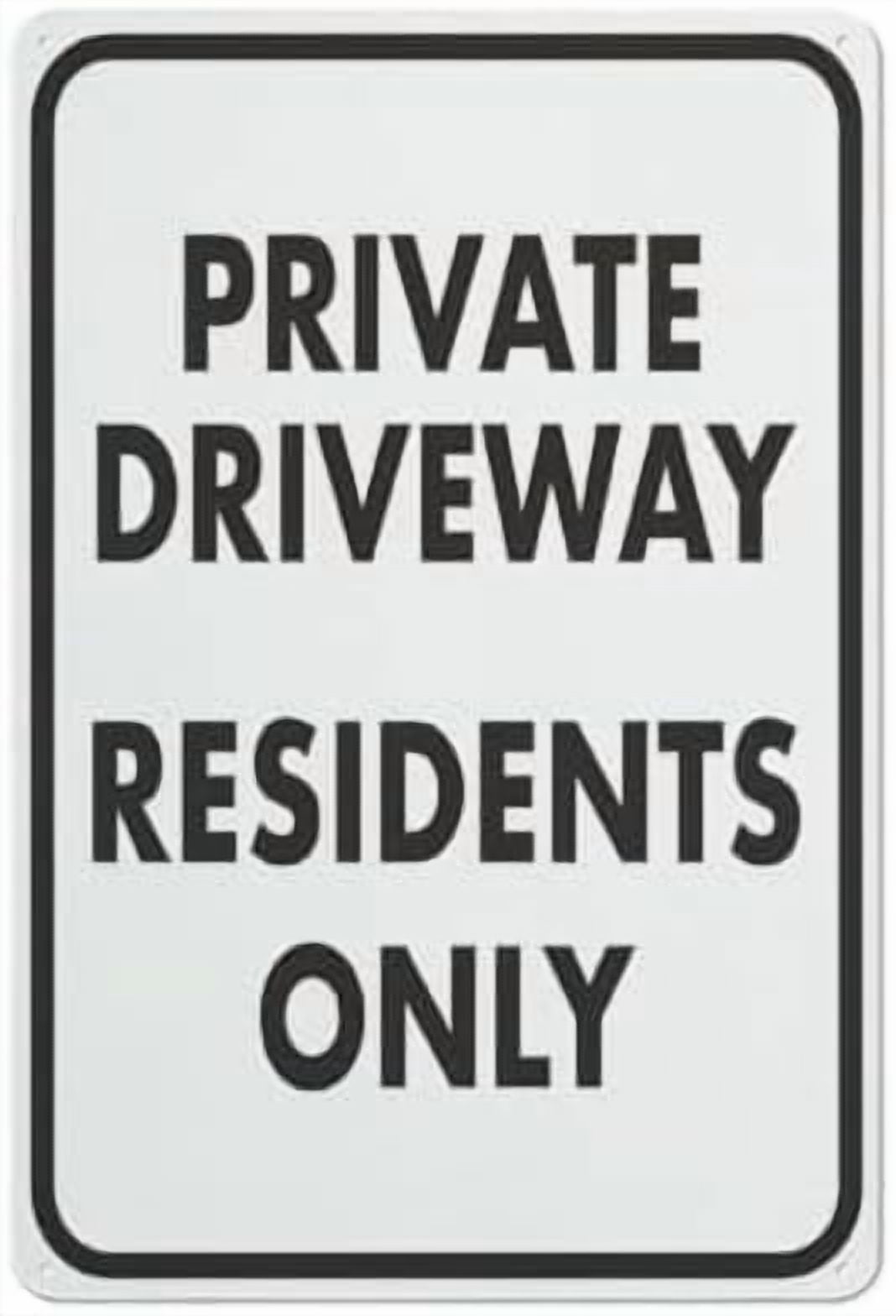 Private Driveway Residents Only Sign 8"X12" Rust Free Aluminum Signs ...