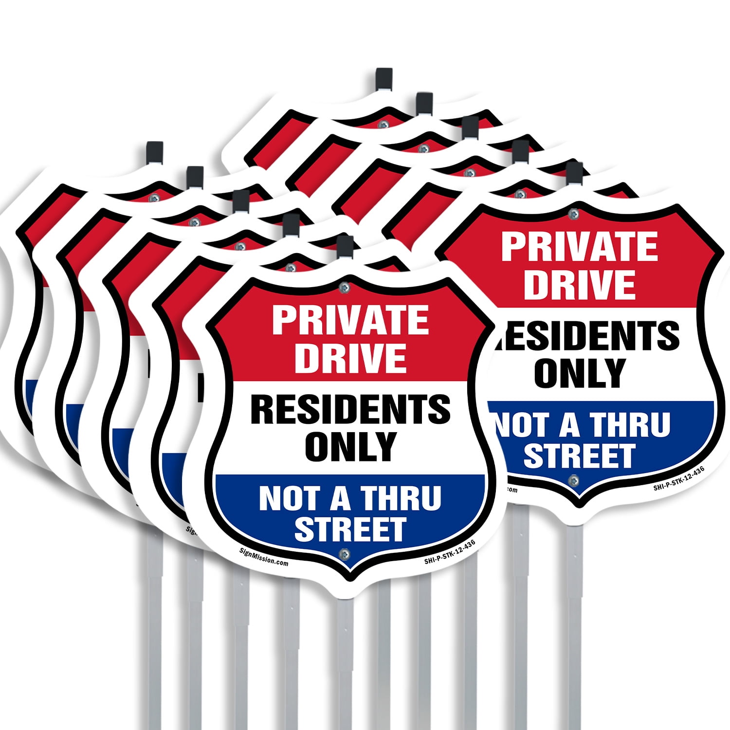 Private Driveway Shield Sign Private Drive Residents Only Not A Thru ...