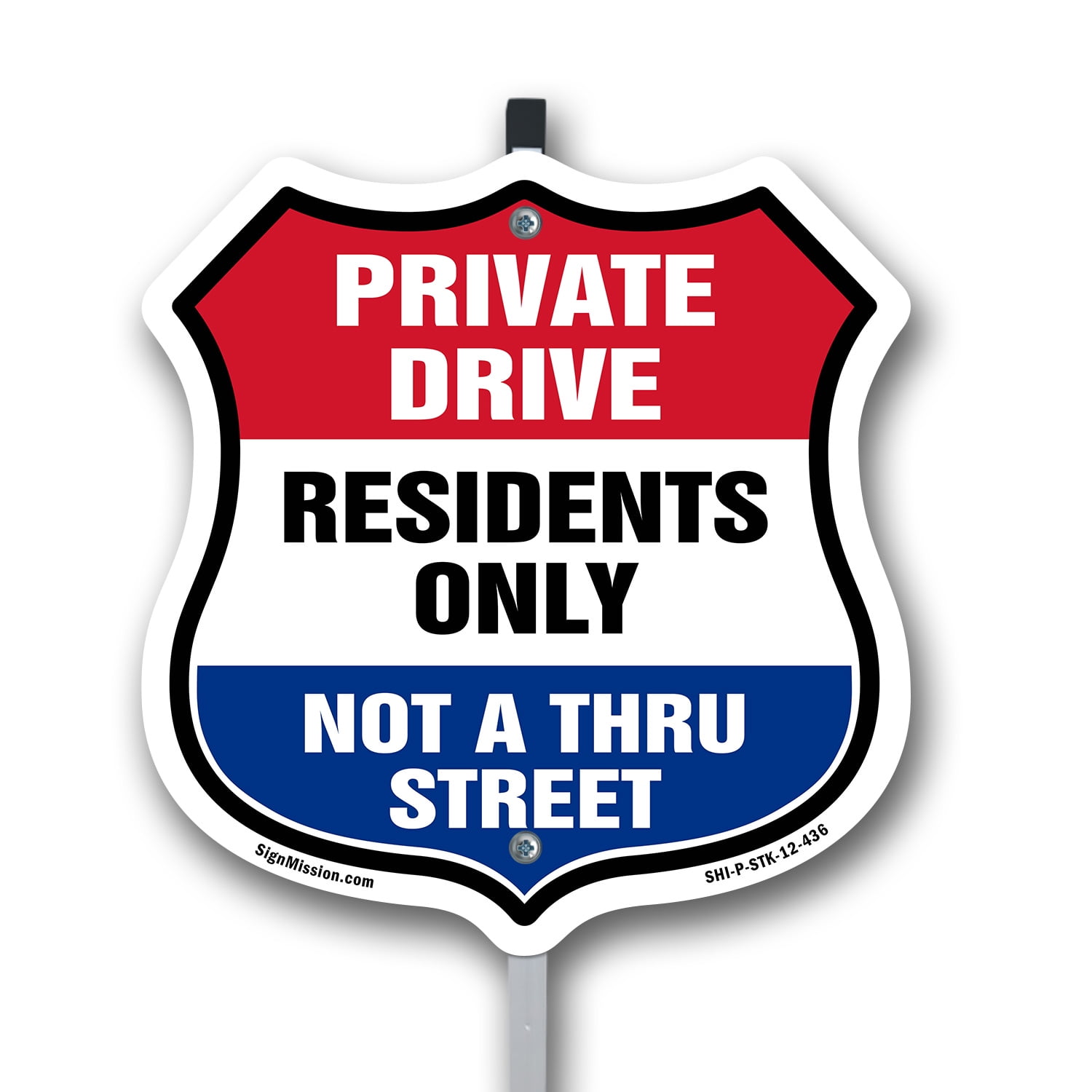 Private Driveway Shield Sign Private Drive Residents Only Not A Thru ...