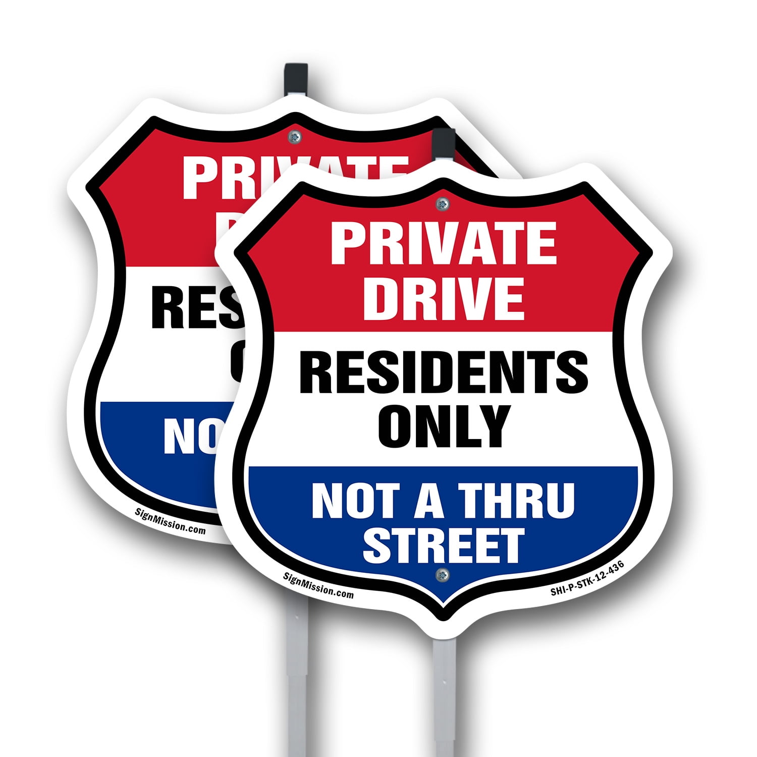 Private Driveway Shield Sign Private Drive Residents Only Not A Thru ...
