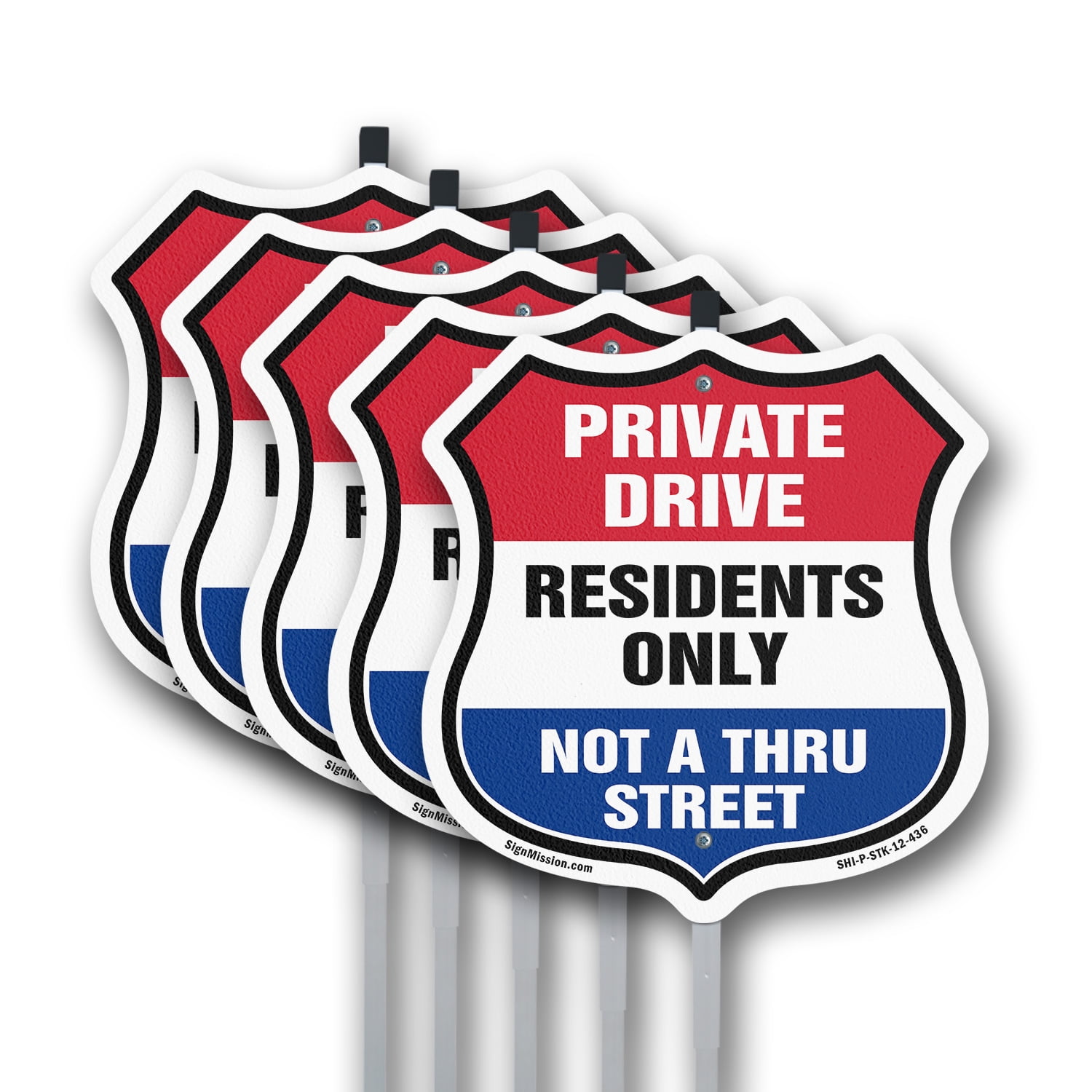 Private Driveway Shield Sign Private Drive Residents Only Not A Thru ...