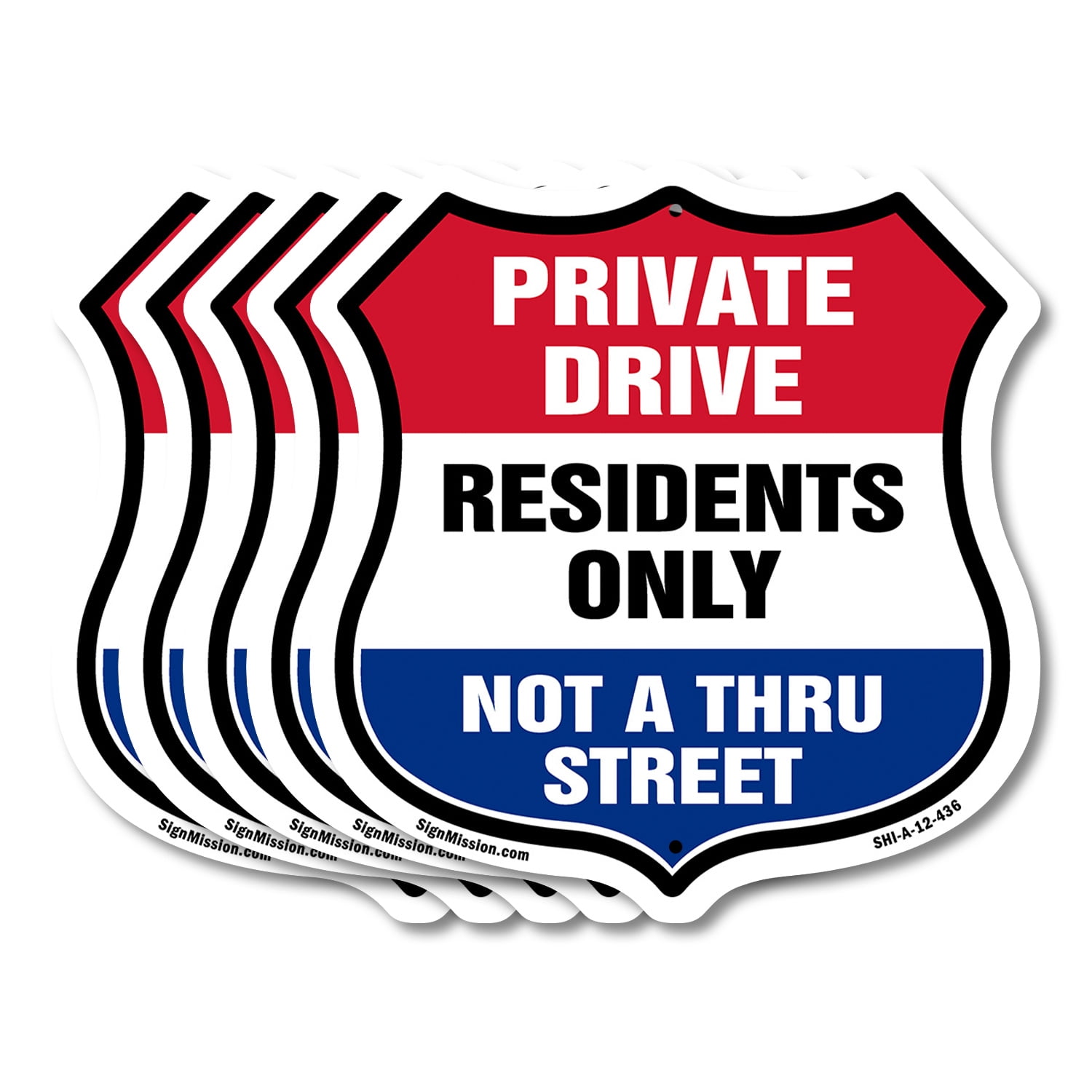 Private Driveway Shield Sign Private Drive Residents Only Not A Thru ...