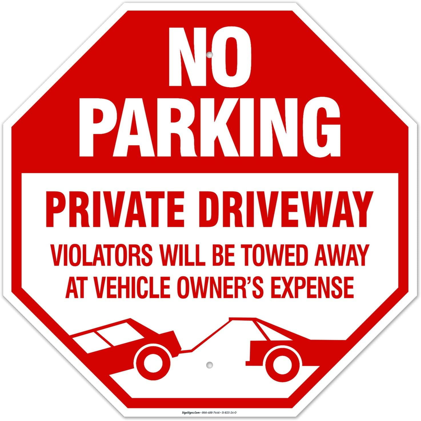 Private Driveway Sign, No Parking Sign, 24x24 Inches, Rust Free .040 ...