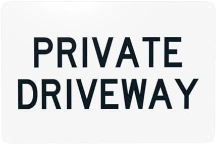 Private Driveway Warning Signs, Driveway Metal Signs for Home Business ...