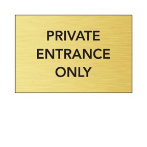 Private Entrance Sign